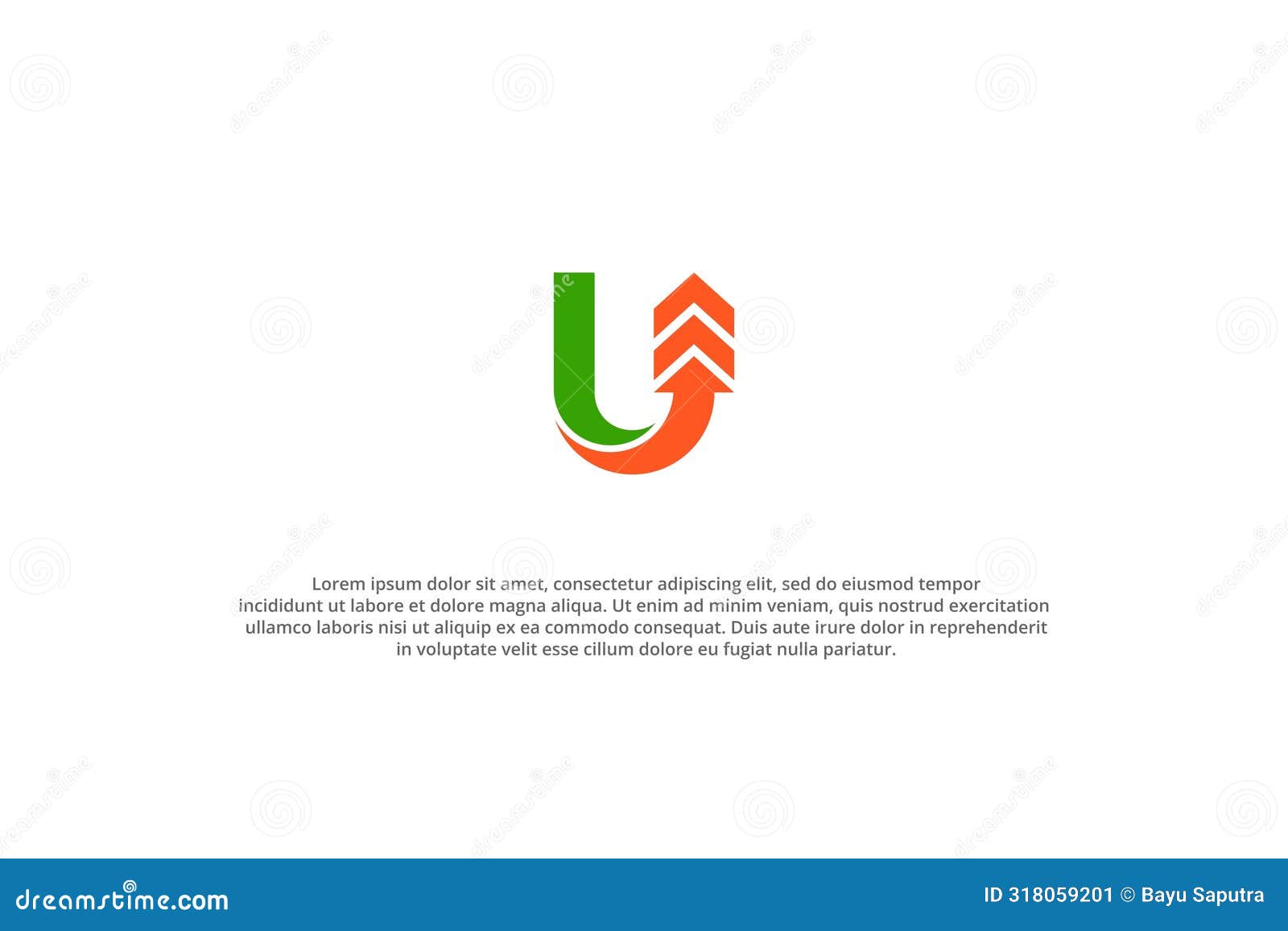 Logo letter u turn arrow stock illustration. Illustration of button ...