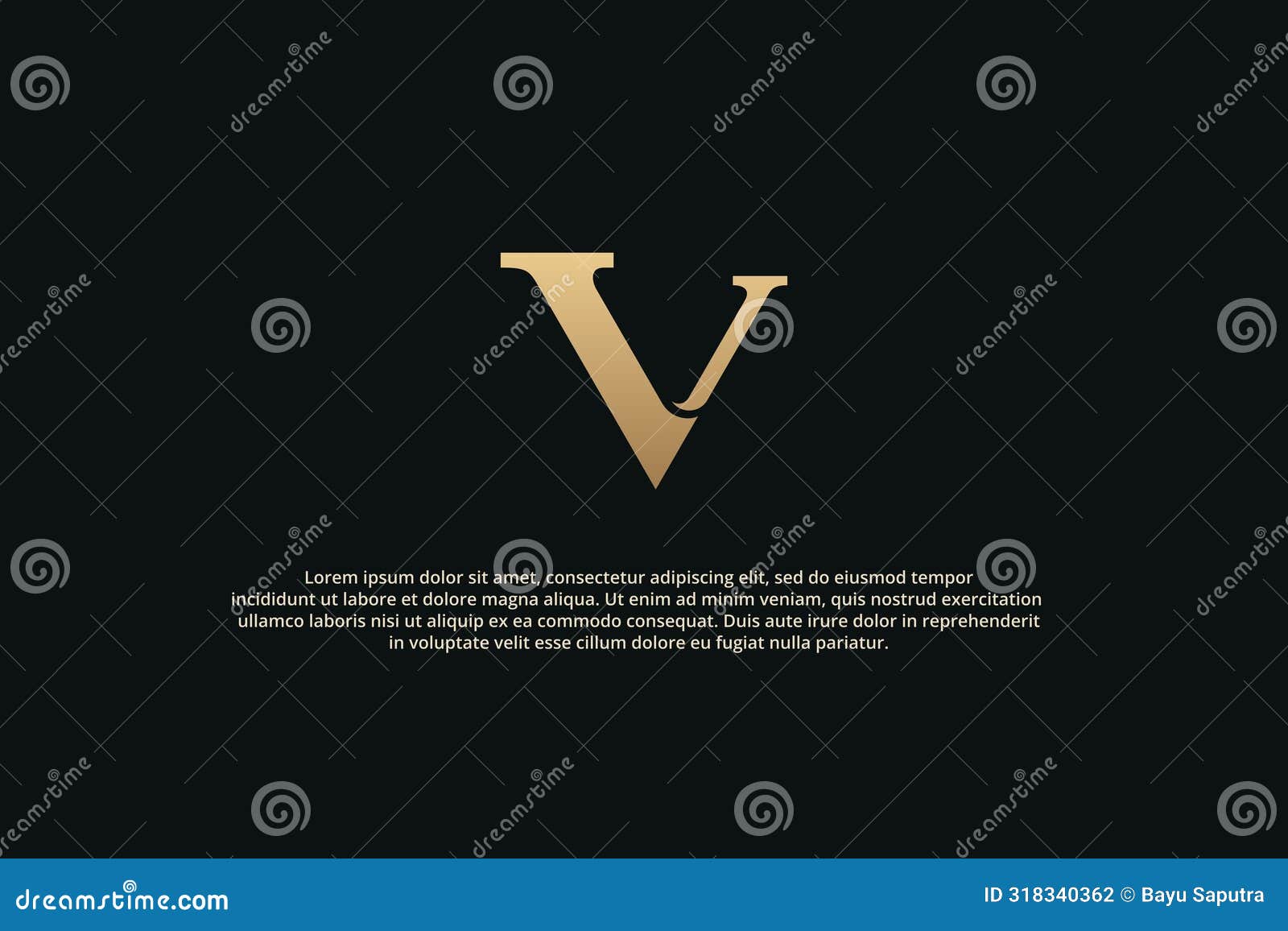 Logo Letter V Luxury Abstract Stock Illustration - Illustration of sign ...