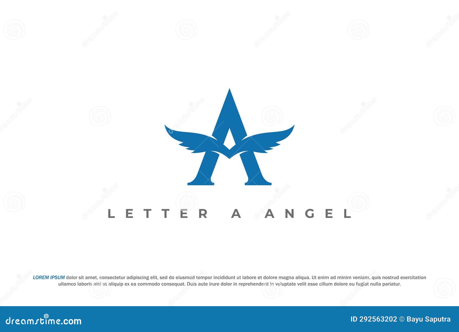 Logo letter a wing angel stock illustration. Illustration of design ...