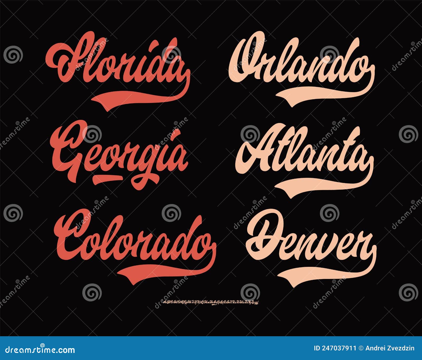 Logo Lettering Collections with Script Font Vector Stock Vector ...