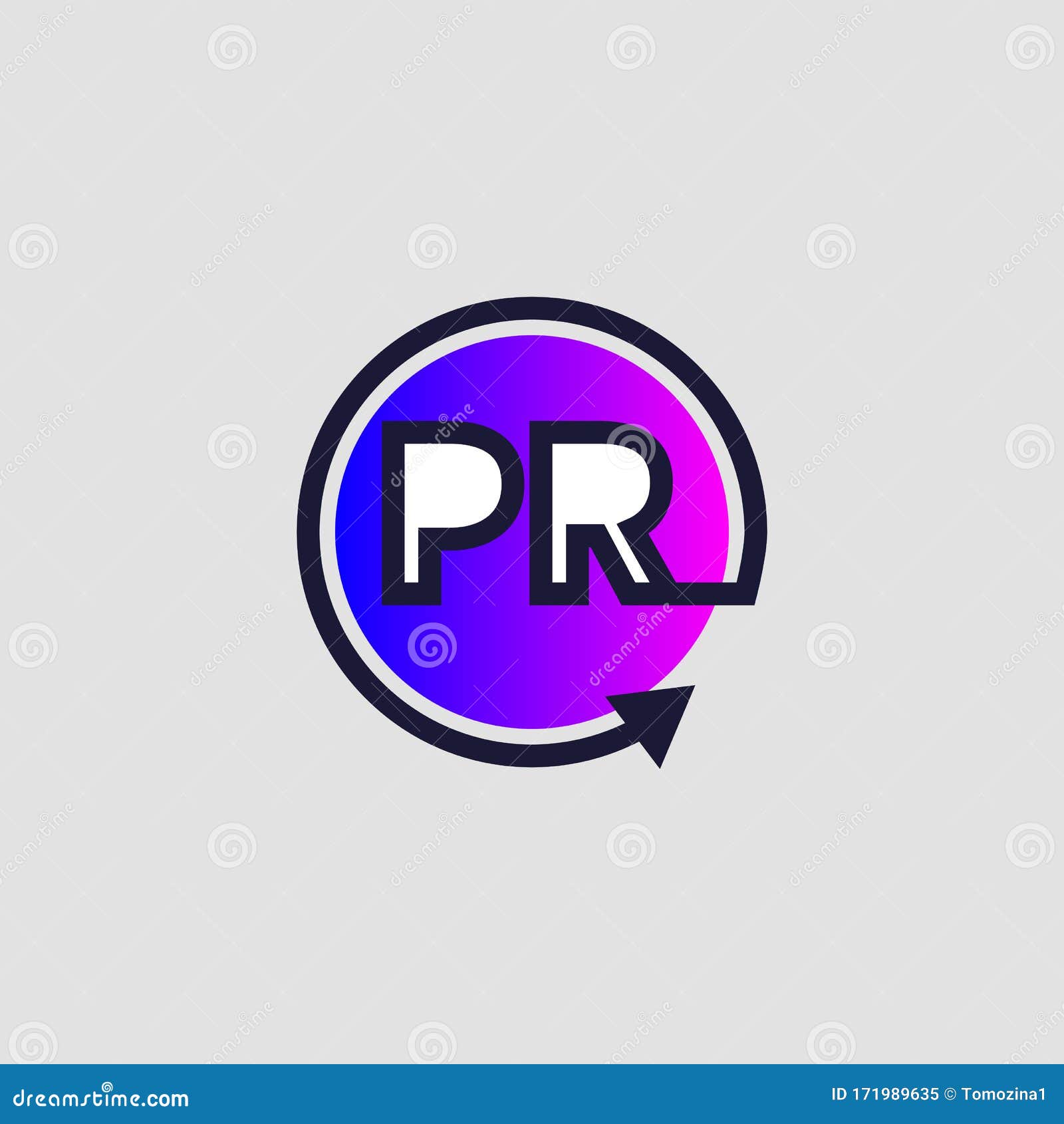 Logo with letters pr stock vector. Illustration of management - 171989635