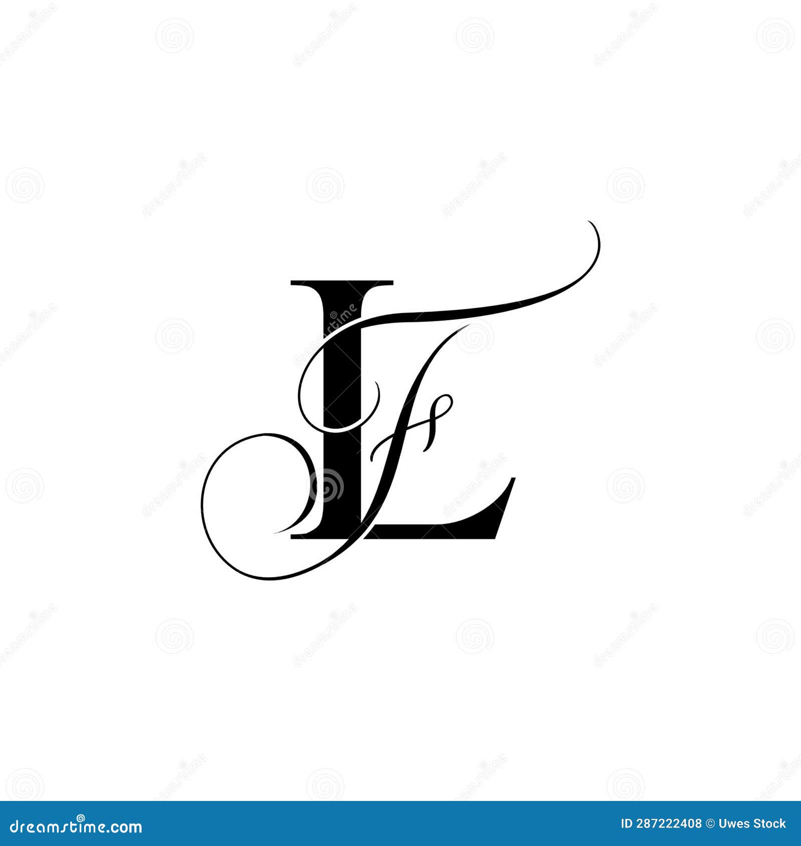 Logo LF, Overlapping Elegant Monogram Logo, Luxury Vector. Letter LF ...
