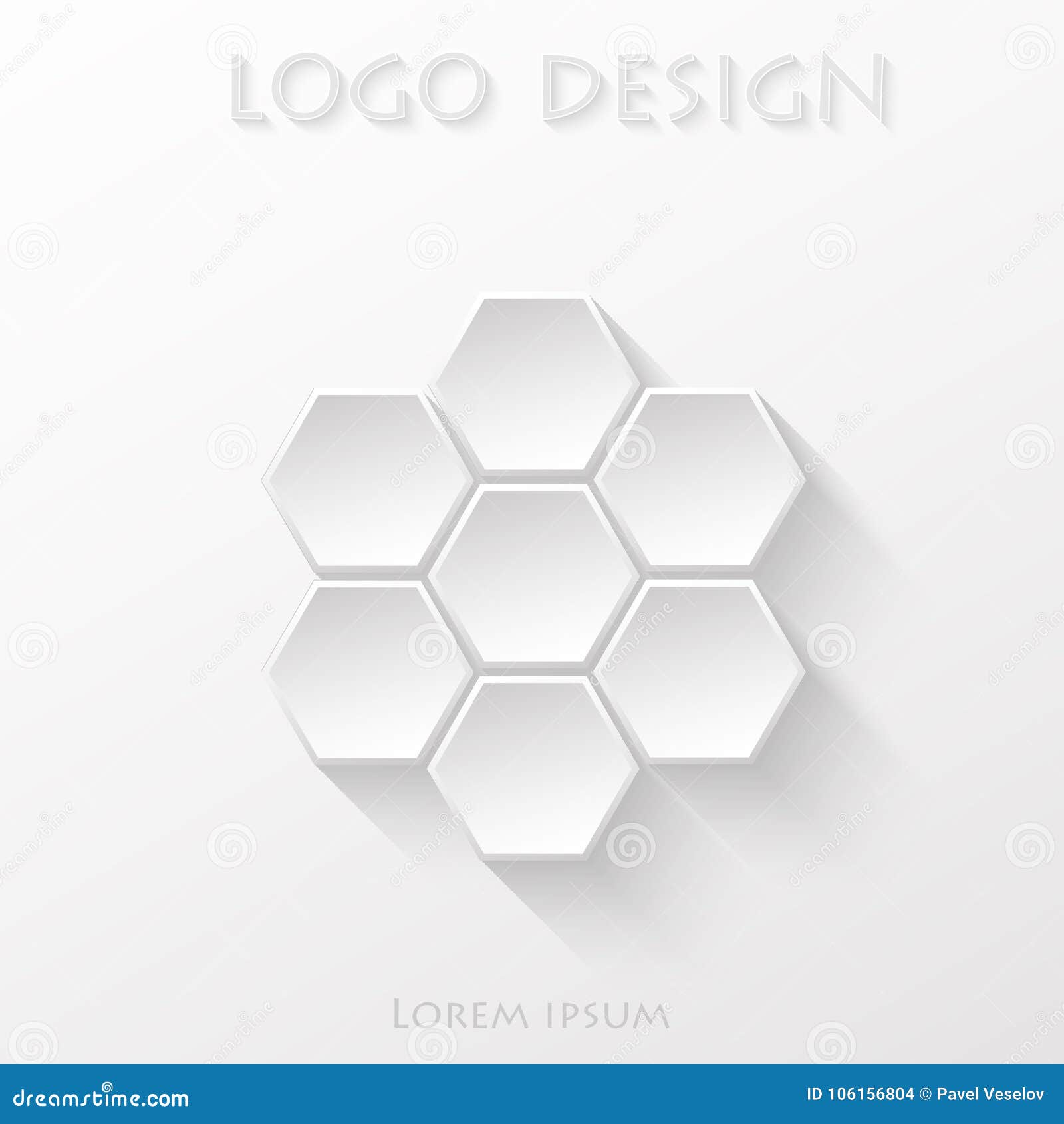 Logo Design Based on Hexagons Stock Vector - Illustration of decorative ...