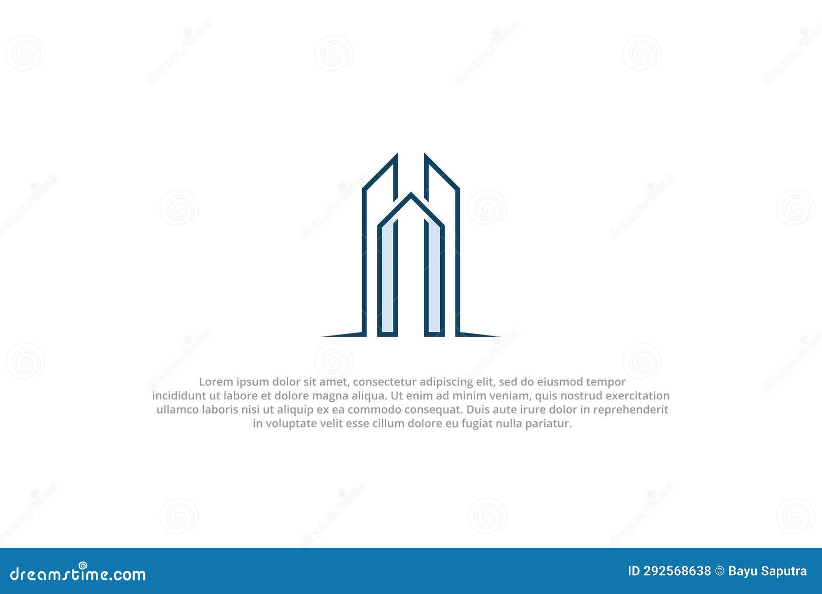 Logo Line Art Building Business Stock Illustration - Illustration of ...