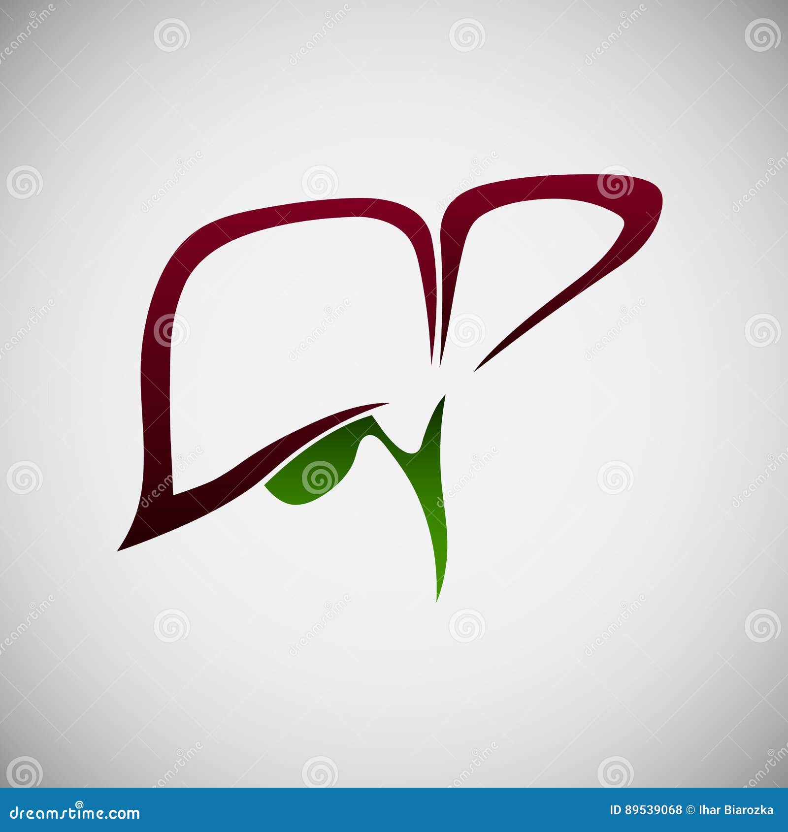 Logo of the Liver with Gallbladder Stock Vector - Illustration of ...