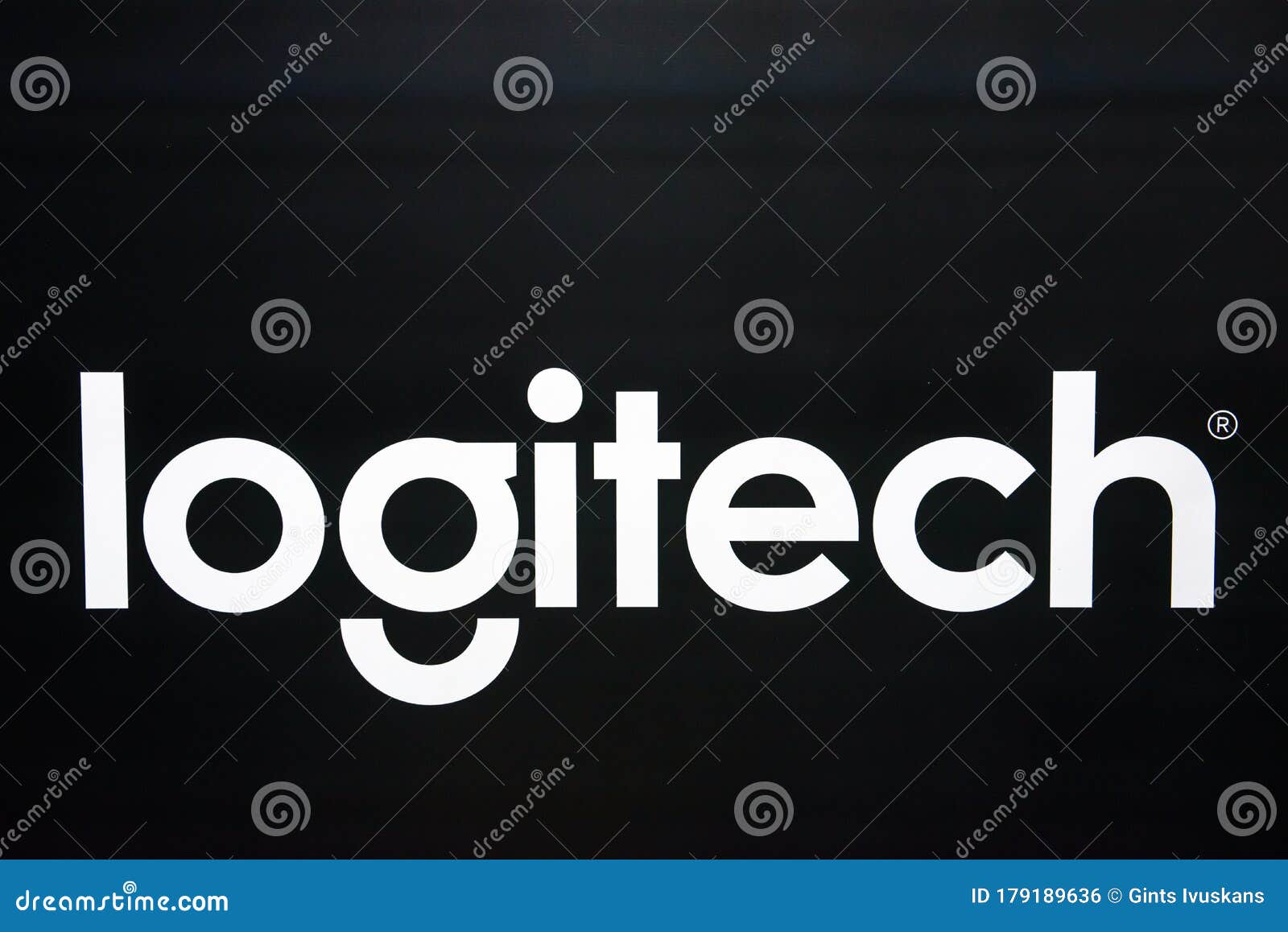 Logo of LOGITECH company. editorial photo. Image of computer - 179189636