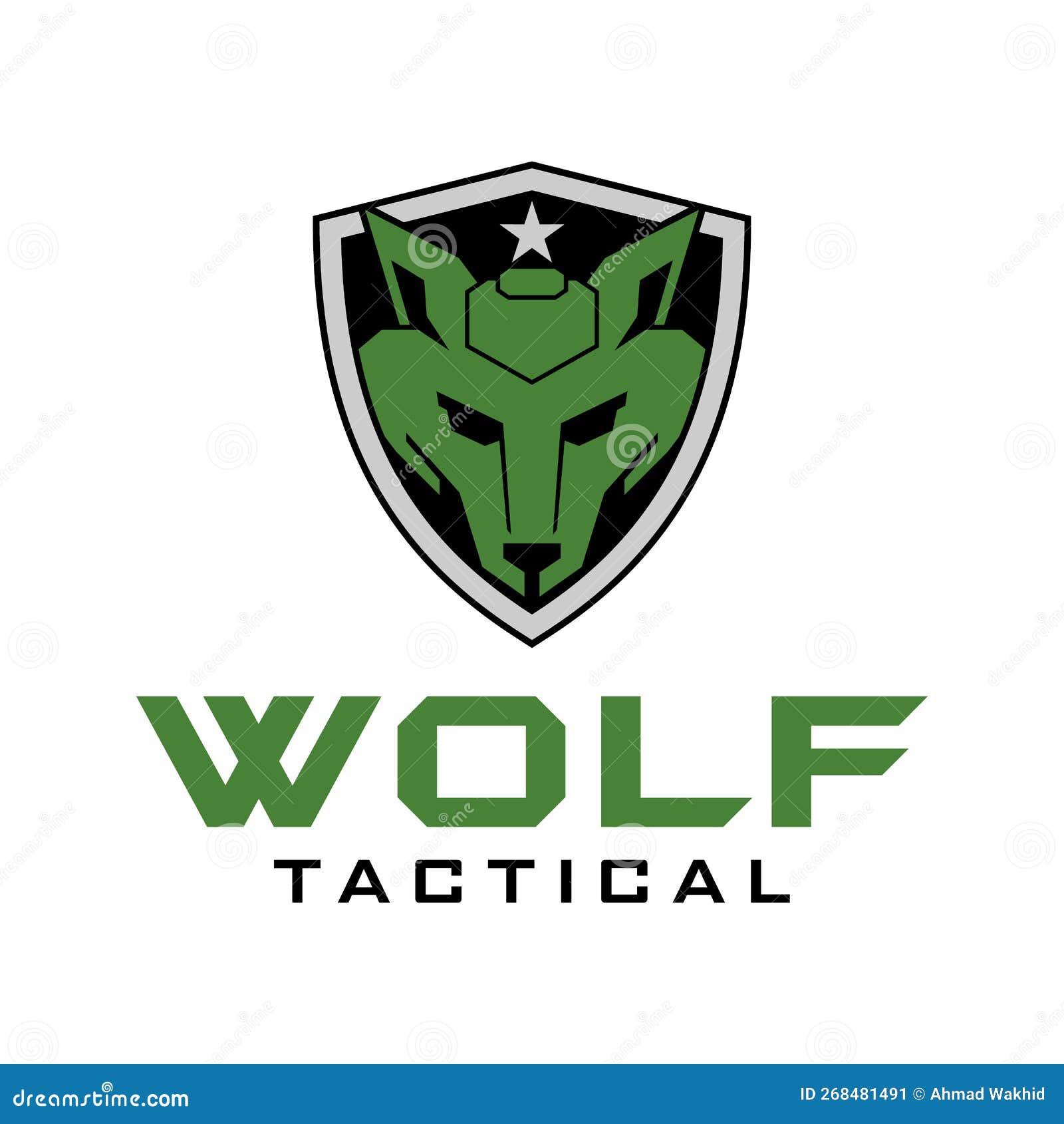 Logo Loup. Conception Du Logo Militaire Tactique Du Loup Illustration ...