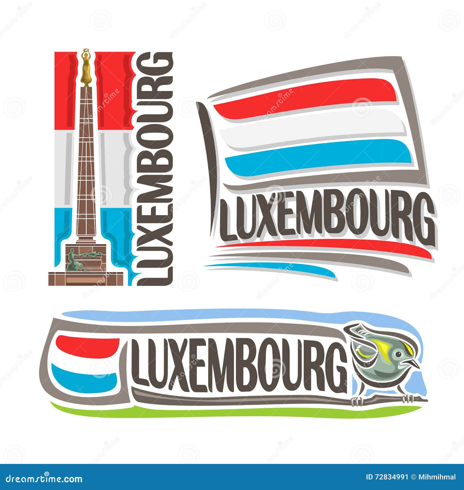 Logo Luxembourg de vecteur illustration de vecteur. Illustration du ...
