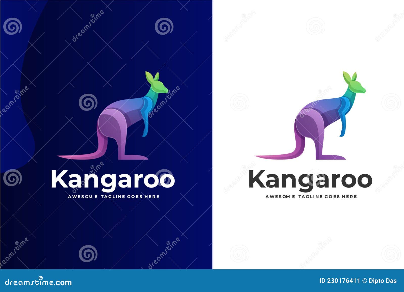 Modern Abstract and Colorful Kangaroo Logo Design and Vector ...