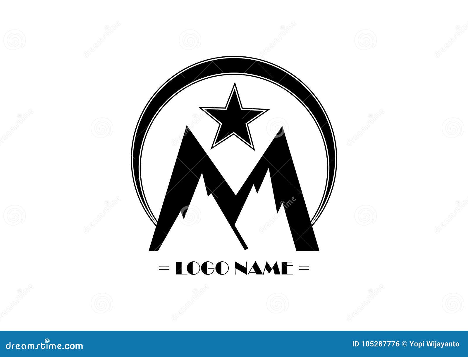 Logo M/Berg stock abbildung. Illustration von hoch, zeichen - 105287776