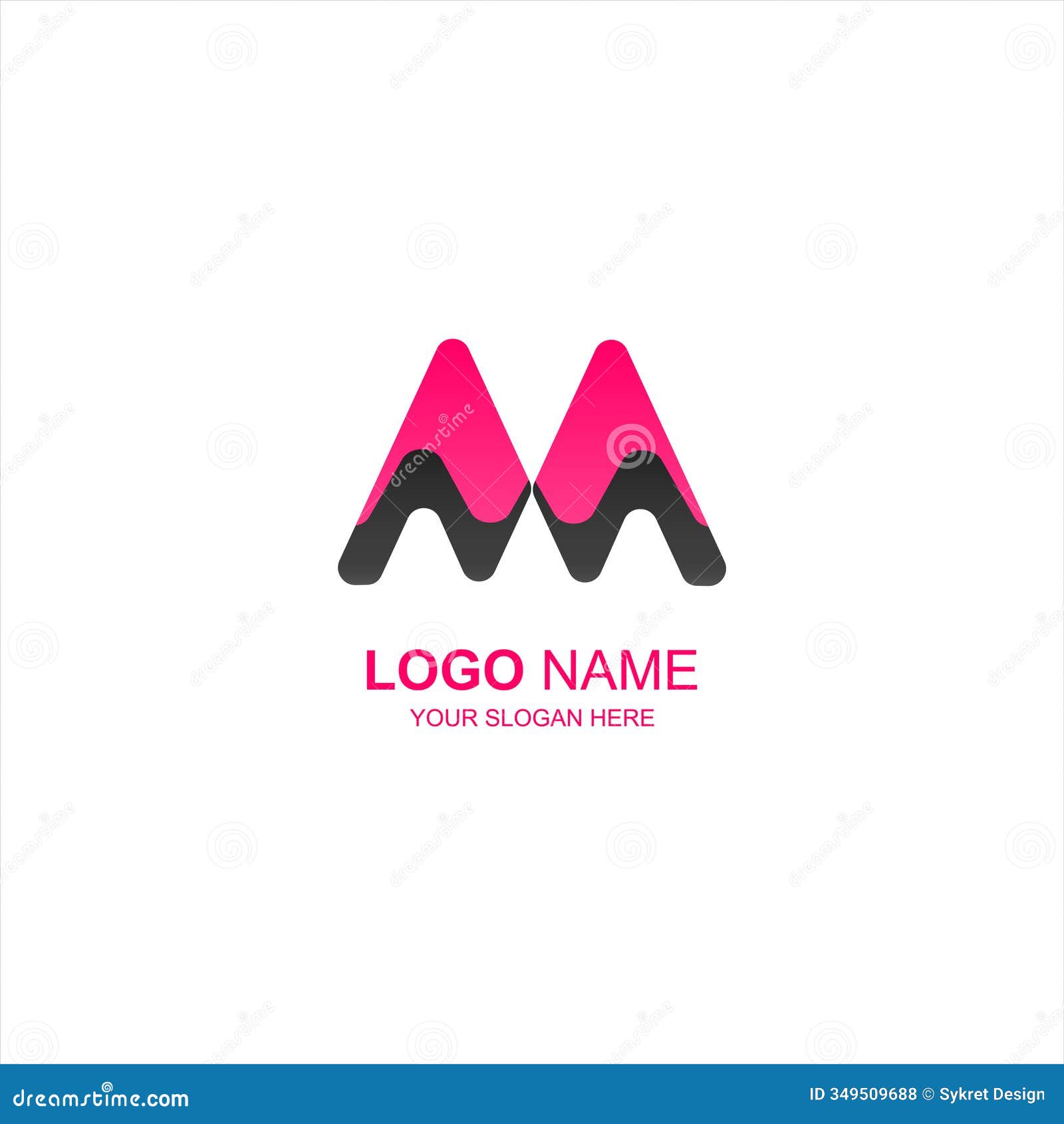 Logo M Initial Icon with Creative Vector Illustration Stock ...