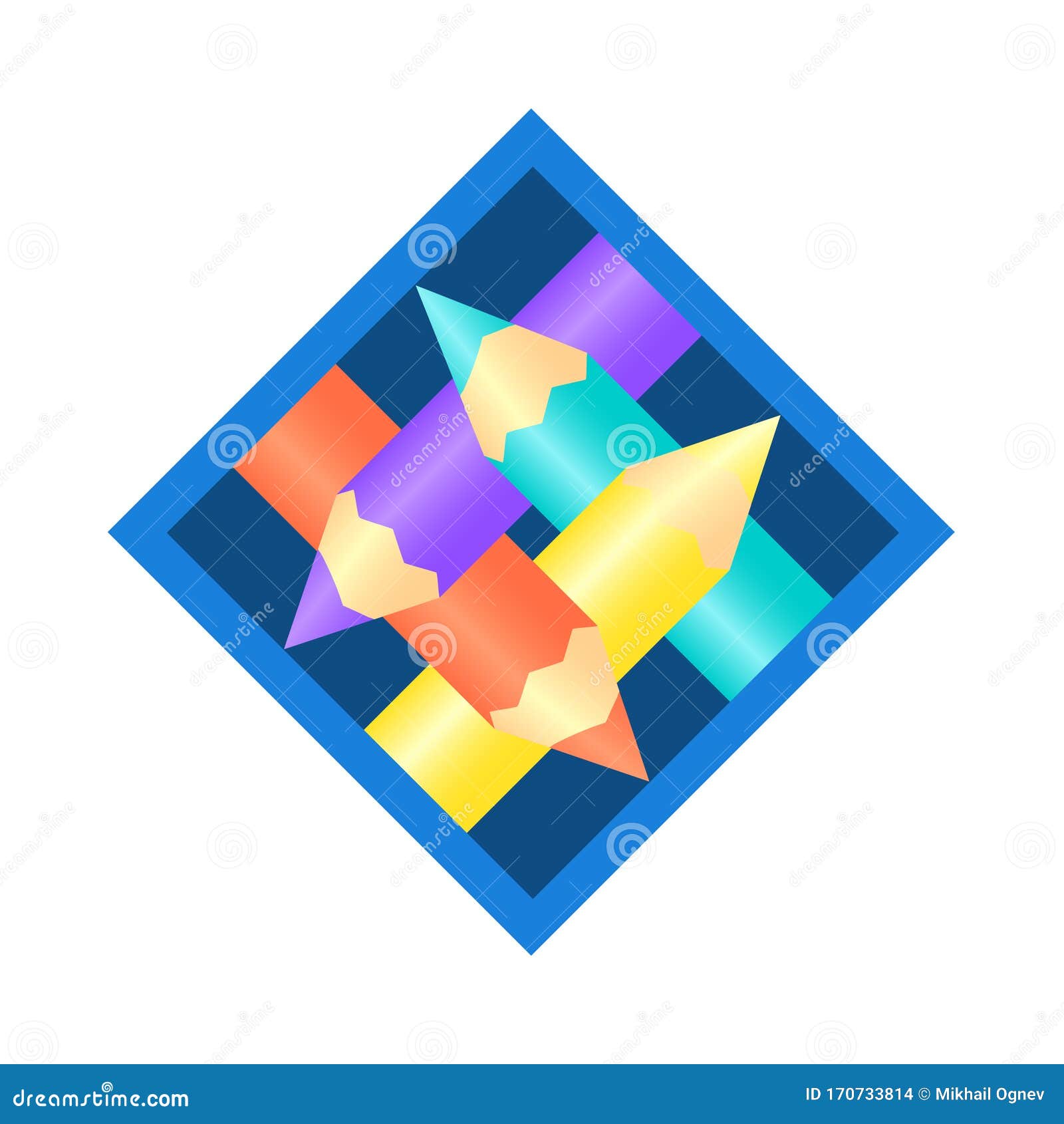Logo Made of Colored Pencils Stock Vector - Illustration of elements ...
