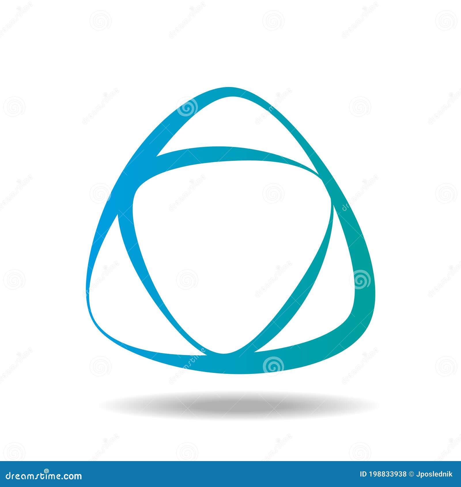 Logo Made of Two Rounded Triangles Stock Vector - Illustration of ...