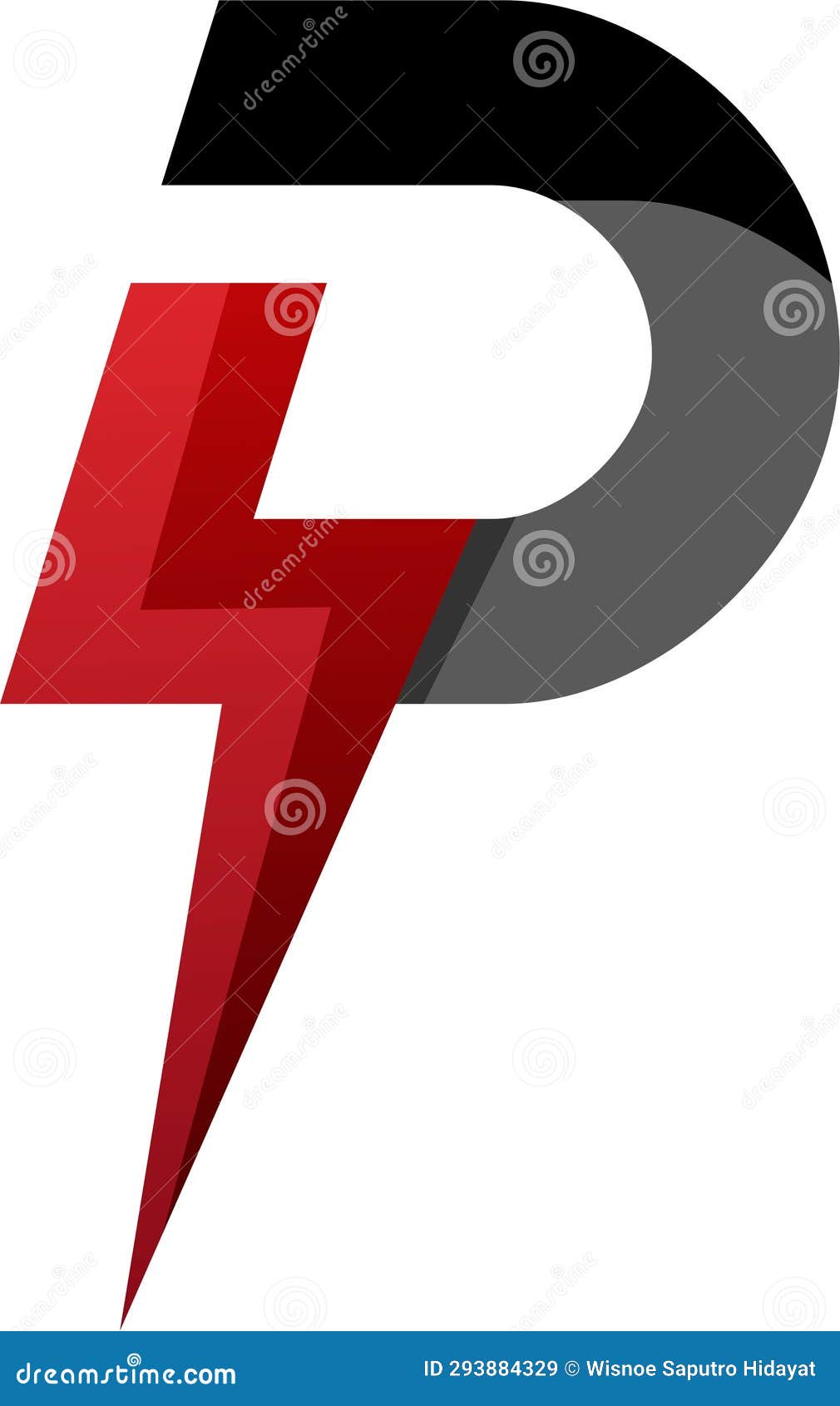 Vector Initial Letter P Power Electric Modern Logo Stock Vector ...
