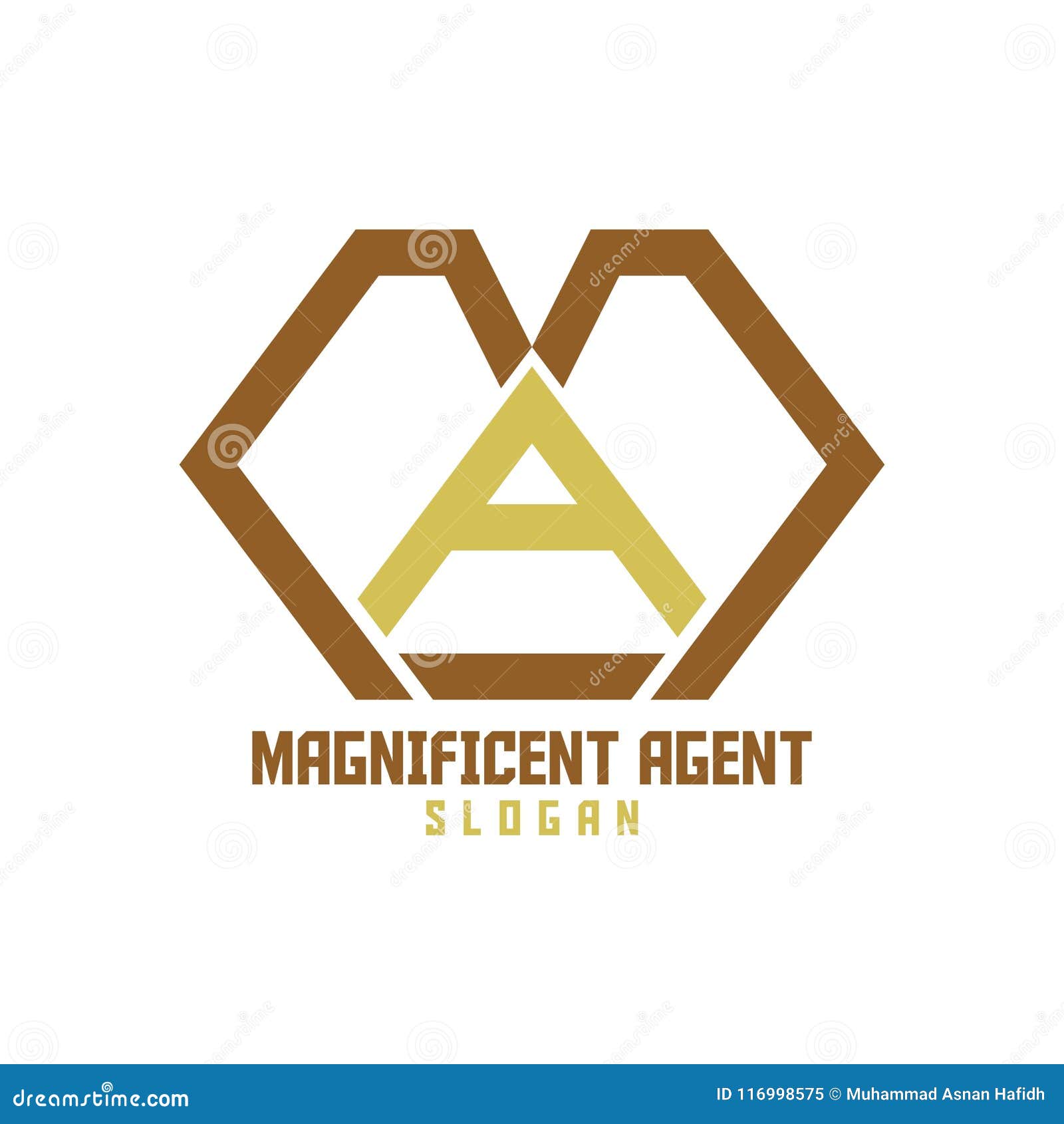 Logo Magnifico Del Modello Dell'agente Illustrazione di Stock ...