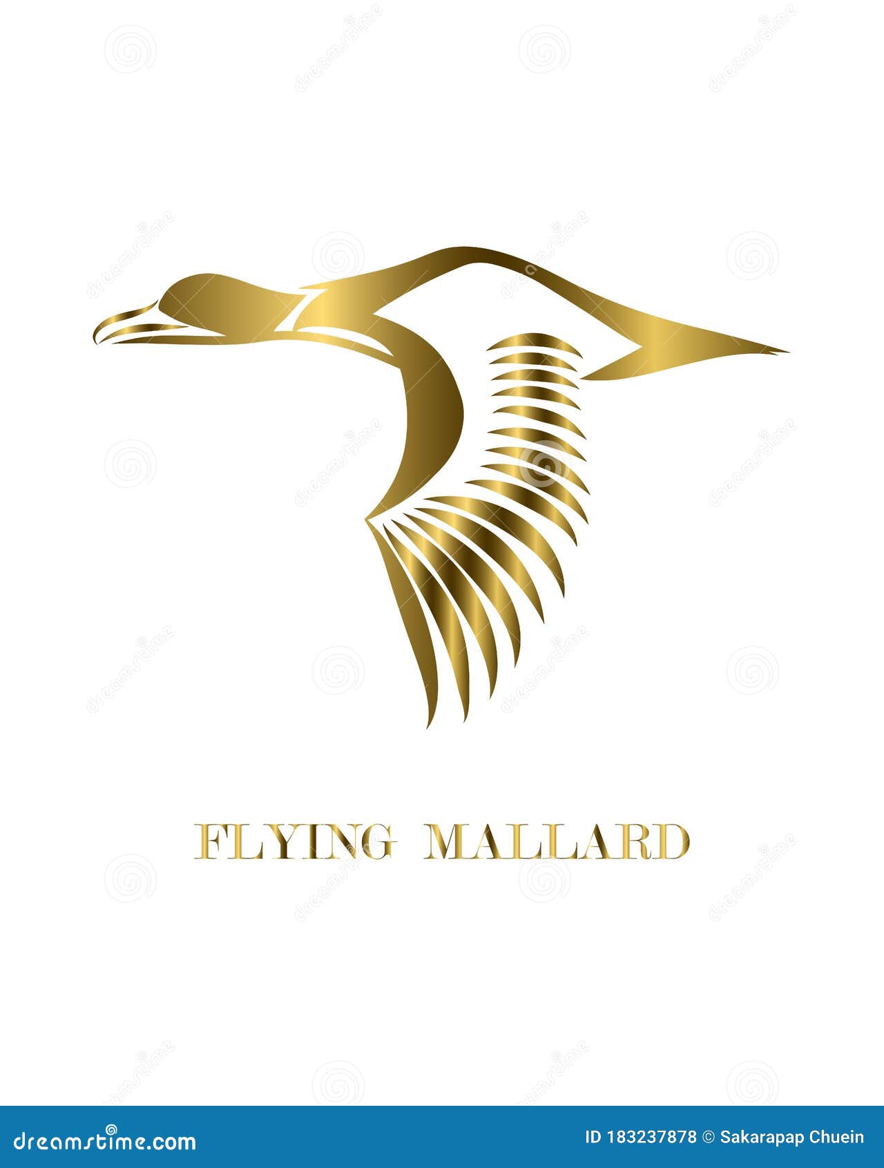 Logo of Mallard that is Flying Eps 10 Stock Vector - Illustration of ...