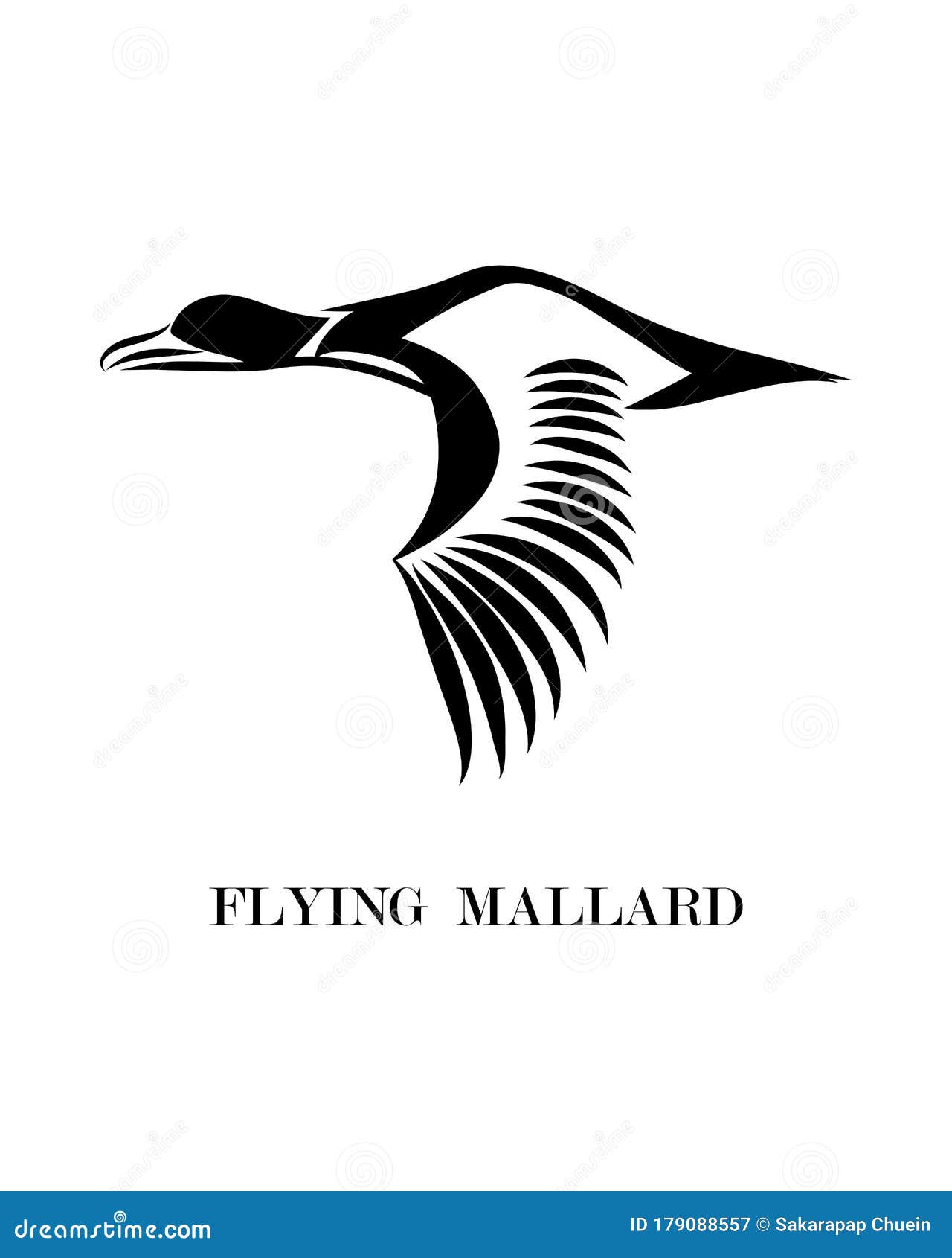 Logo of Mallard that is Flying Eps 10 Stock Vector - Illustration of ...