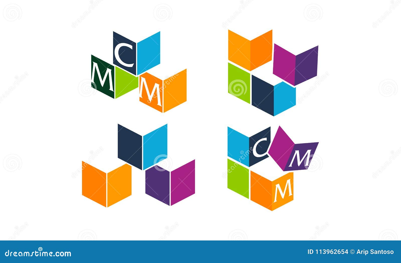 Logo Management Template Set Ilustración del Vector - Ilustración de ...