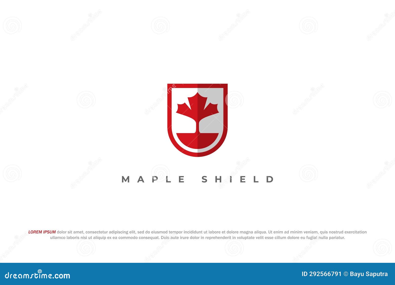 Logo Maple Leaf Shield Emblem Stock Vector - Illustration of maple ...