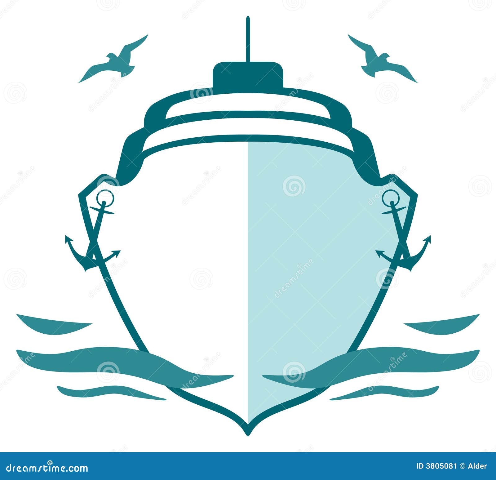 Logo marin illustration de vecteur. Illustration du emblème - 3805081