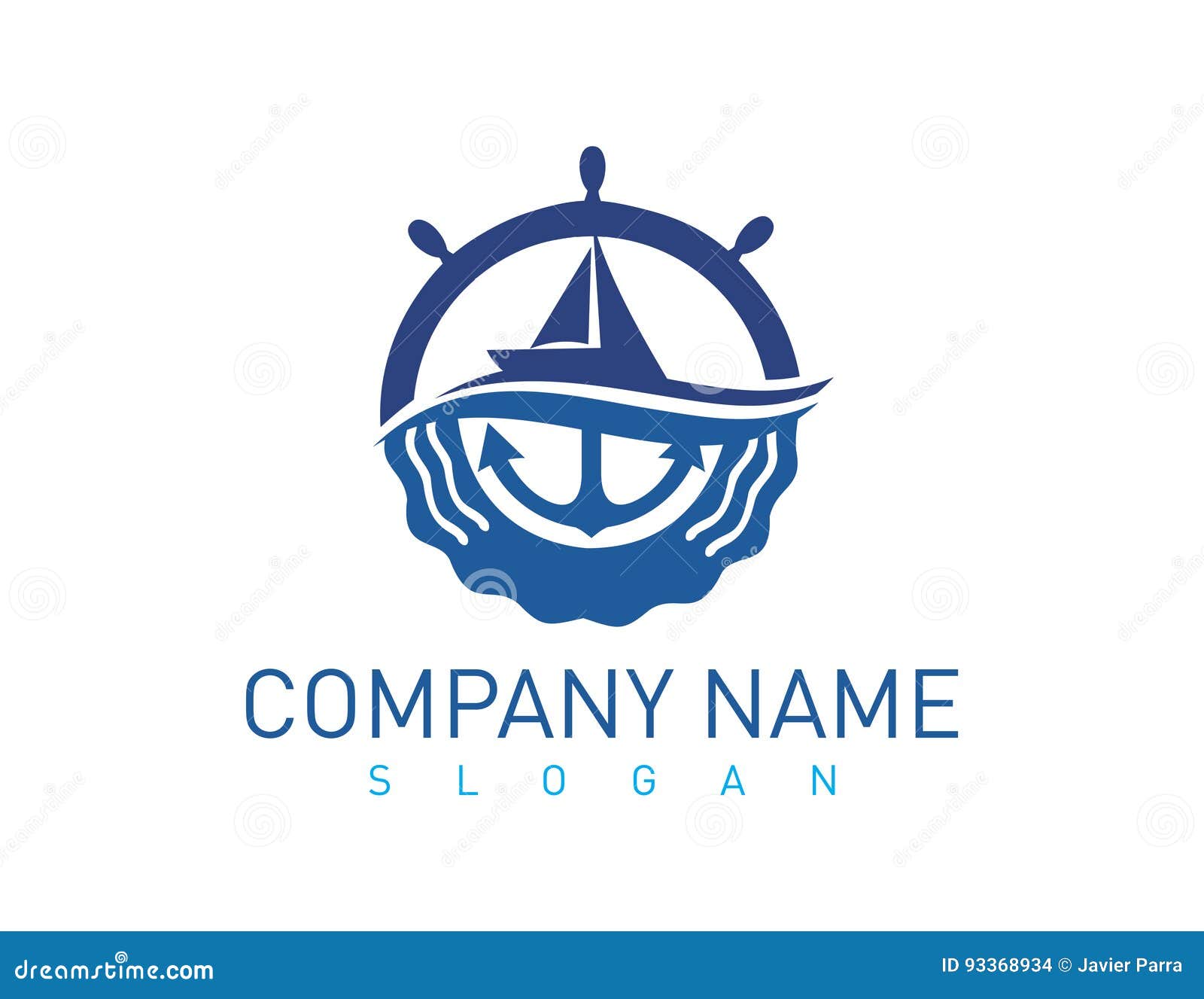 Logo marin de concept illustration de vecteur. Illustration du affaires ...