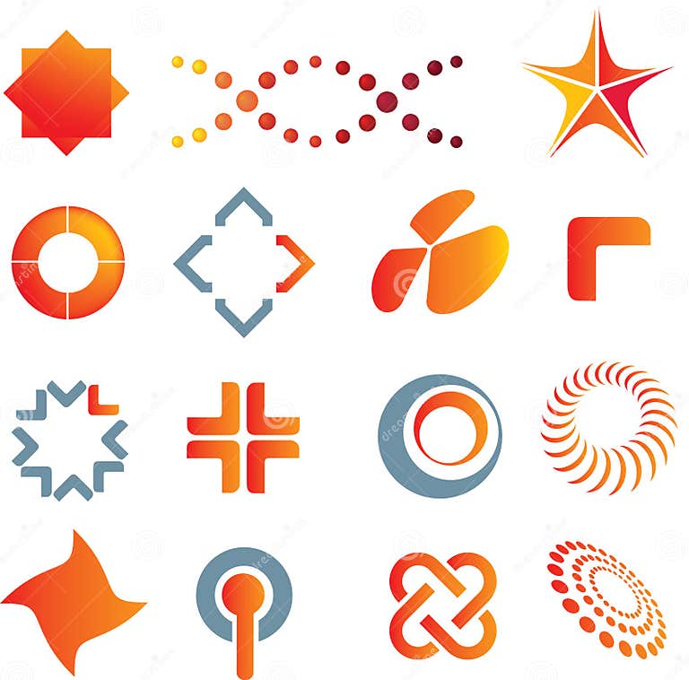 Logo marks and symbols stock vector. Illustration of logos - 12604556