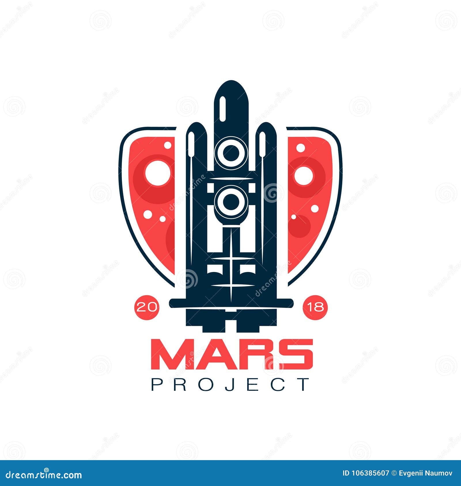 Logo for Mars Project with Abstract Image of Flight Rocket. Space ...