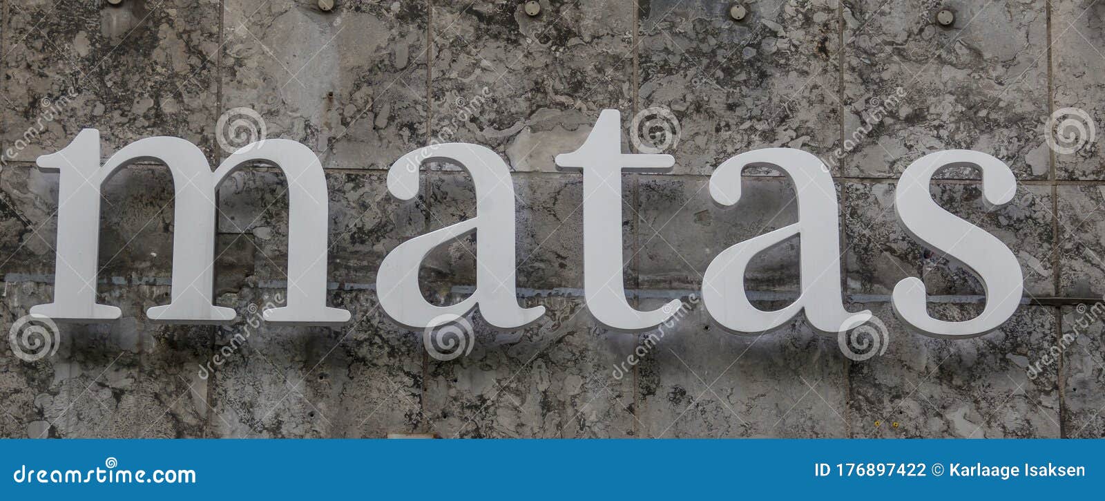 The Logo of the Matas Building in Aarhus Editorial Photography - Image ...