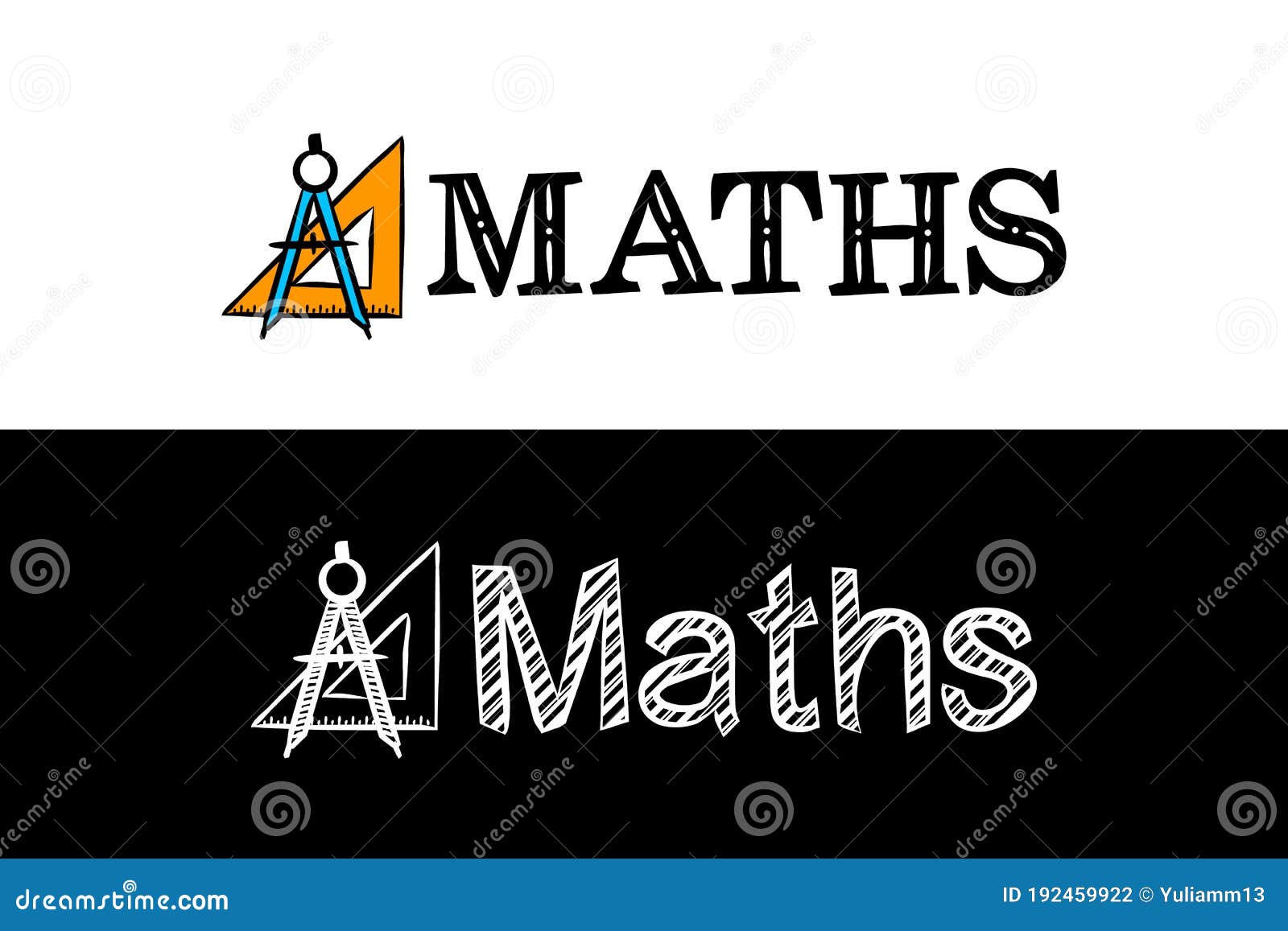 Logo for the Maths School Subject Stock Vector - Illustration of ...