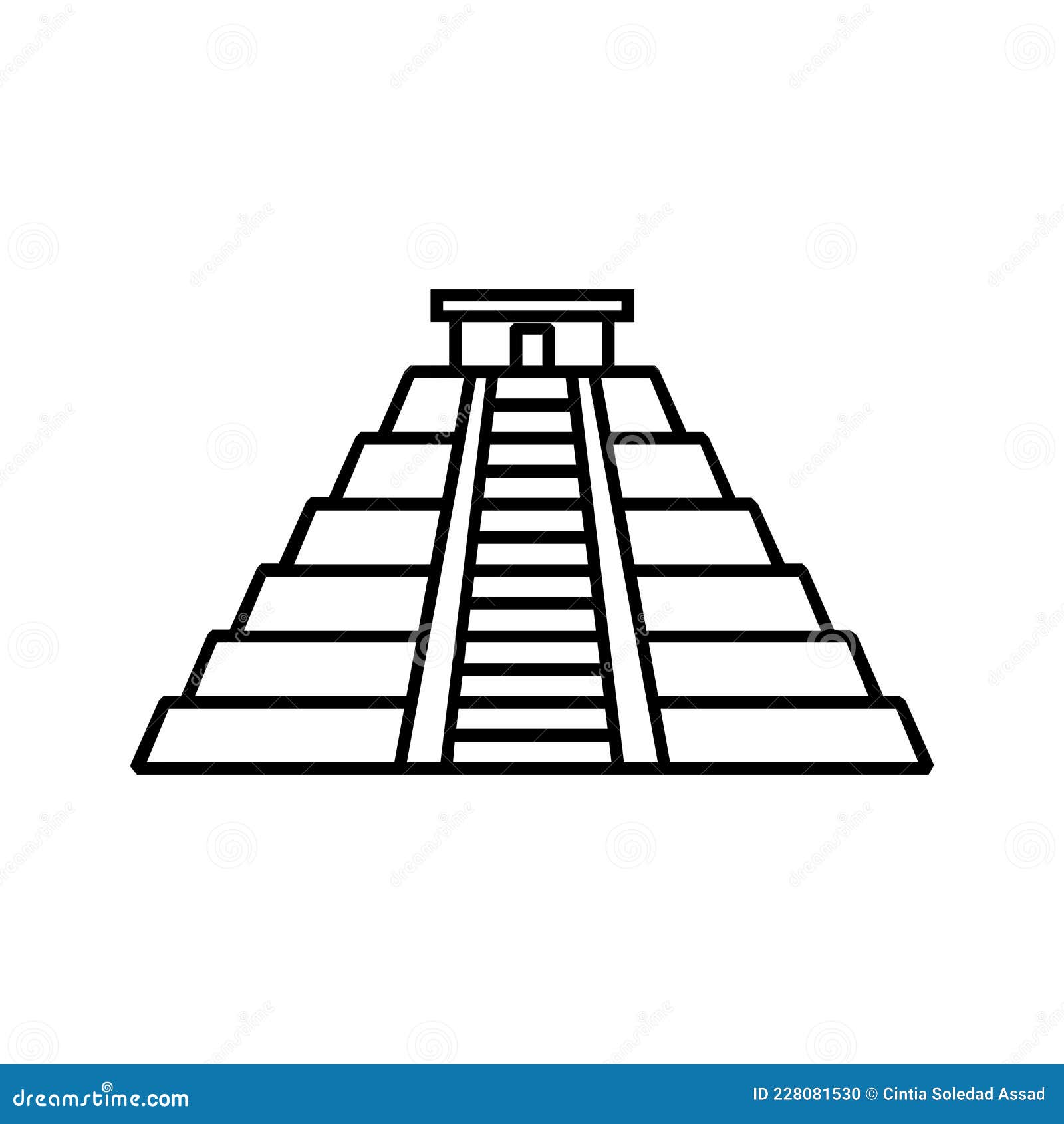 Mayan Temples Drawings