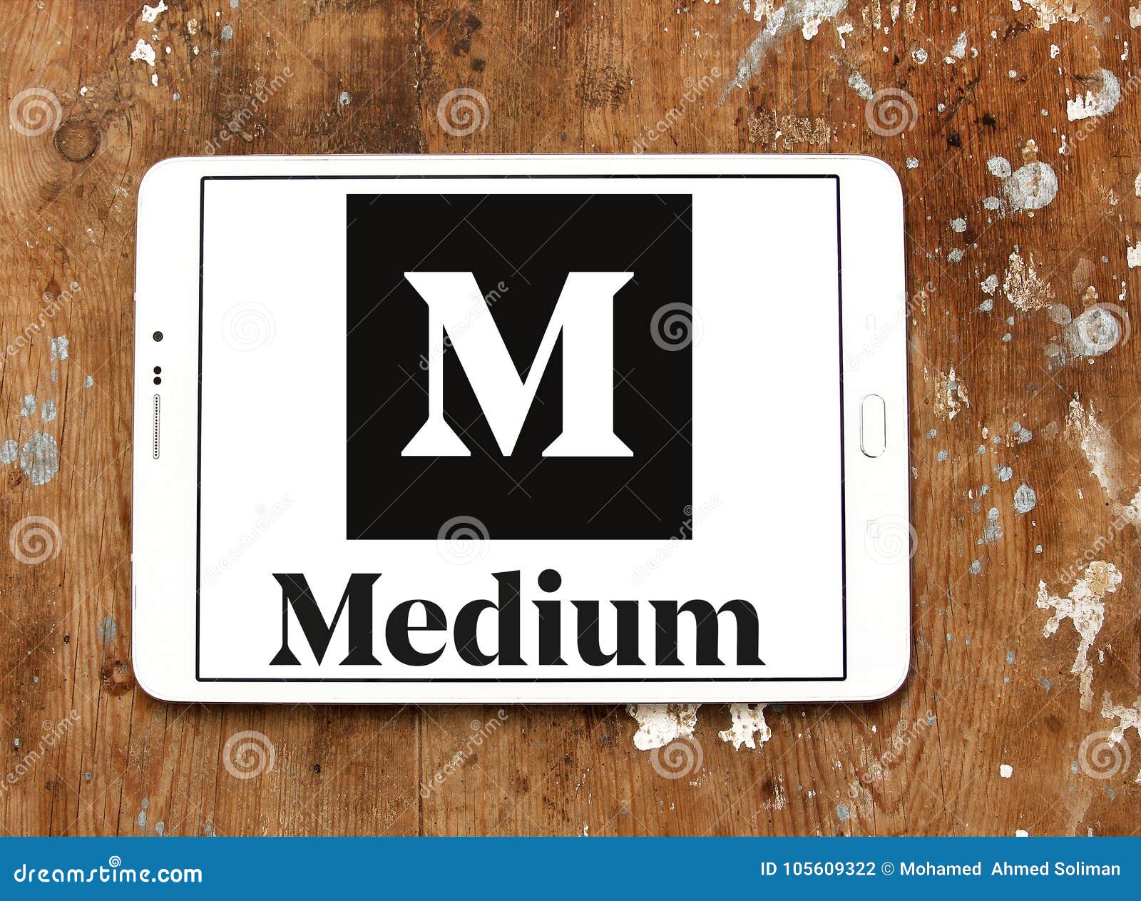 Medium website logo editorial photography. Image of emblem - 105609322