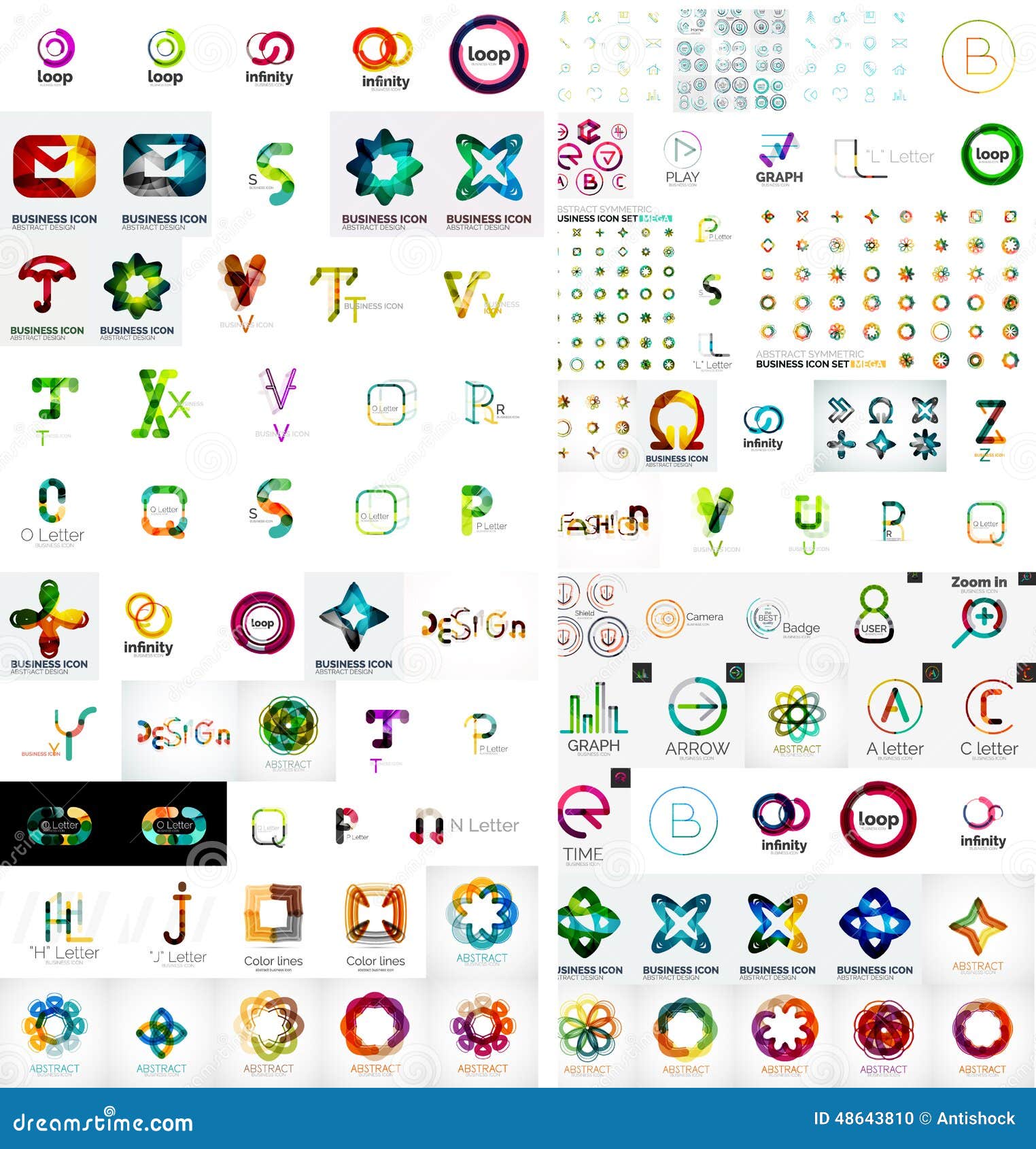 Logo Mega Collection Cartoon Vector | CartoonDealer.com #48559757