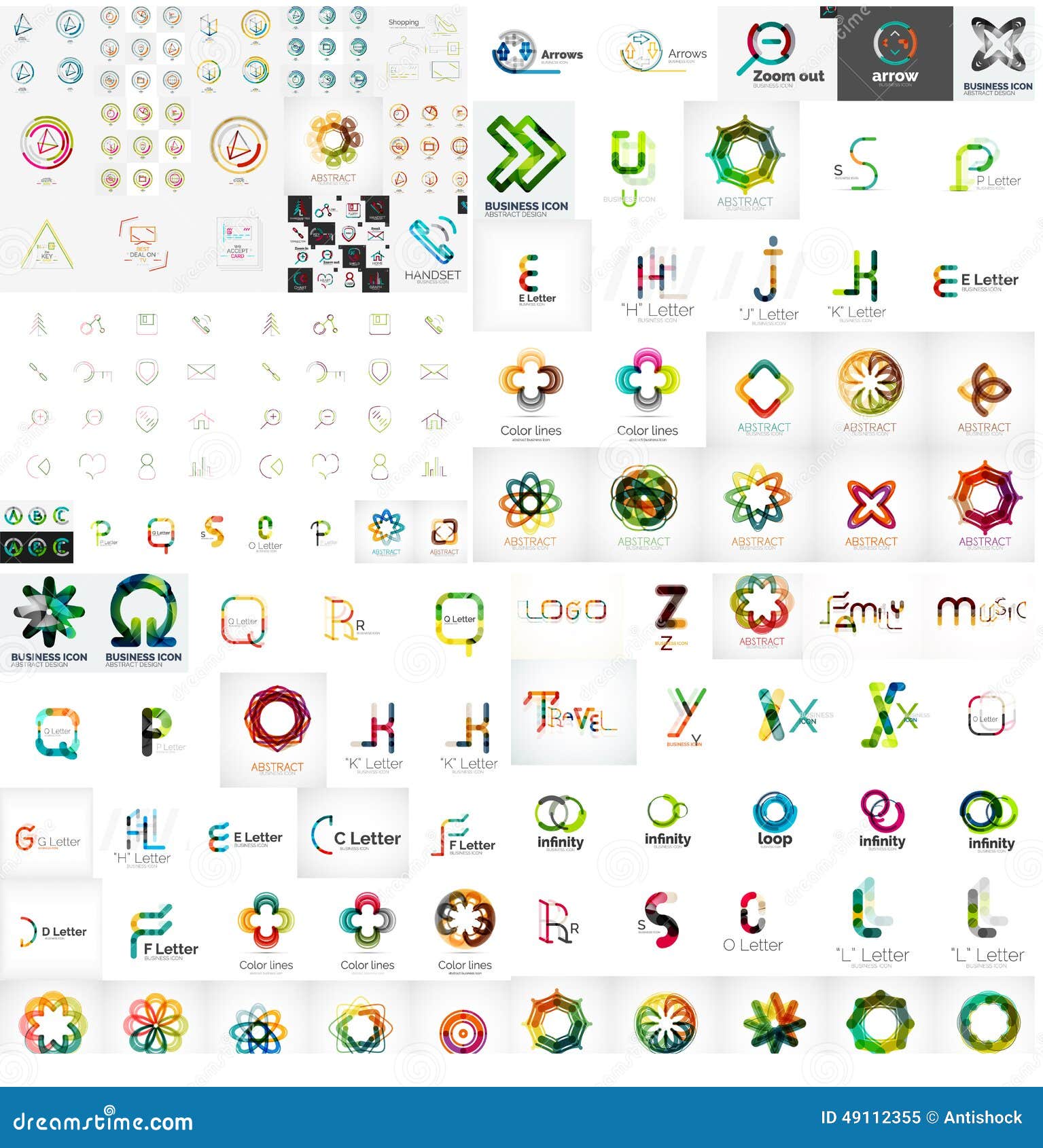 Logo mega collection stock vector. Illustration of emblem - 49112355