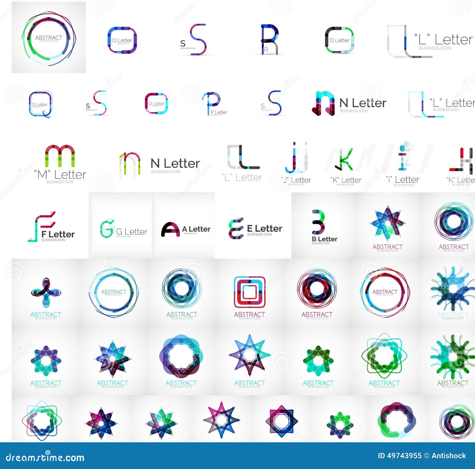 Logo mega collection stock vector. Illustration of element - 49743955