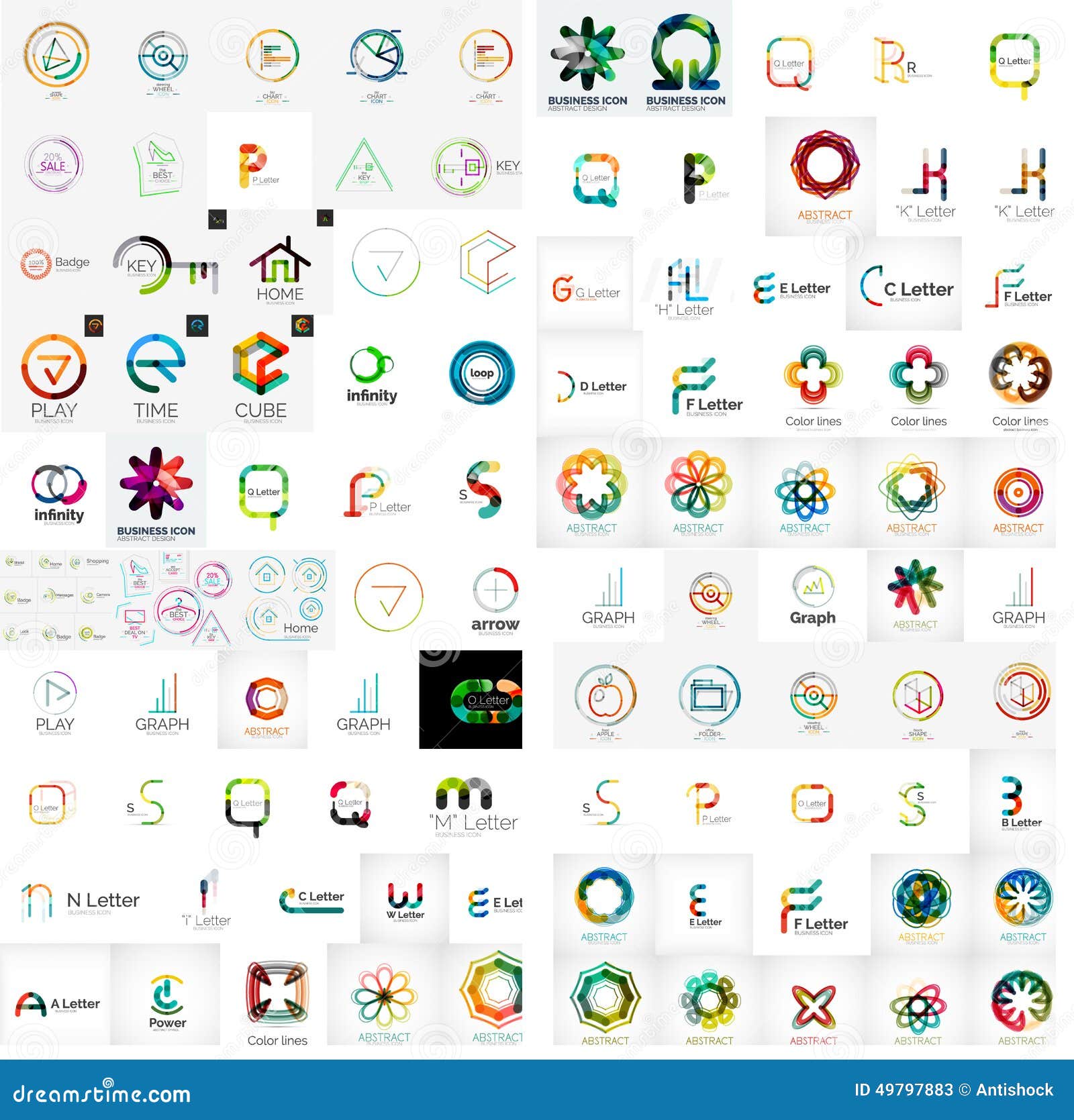 Logo mega collection stock vector. Illustration of brand - 49797883