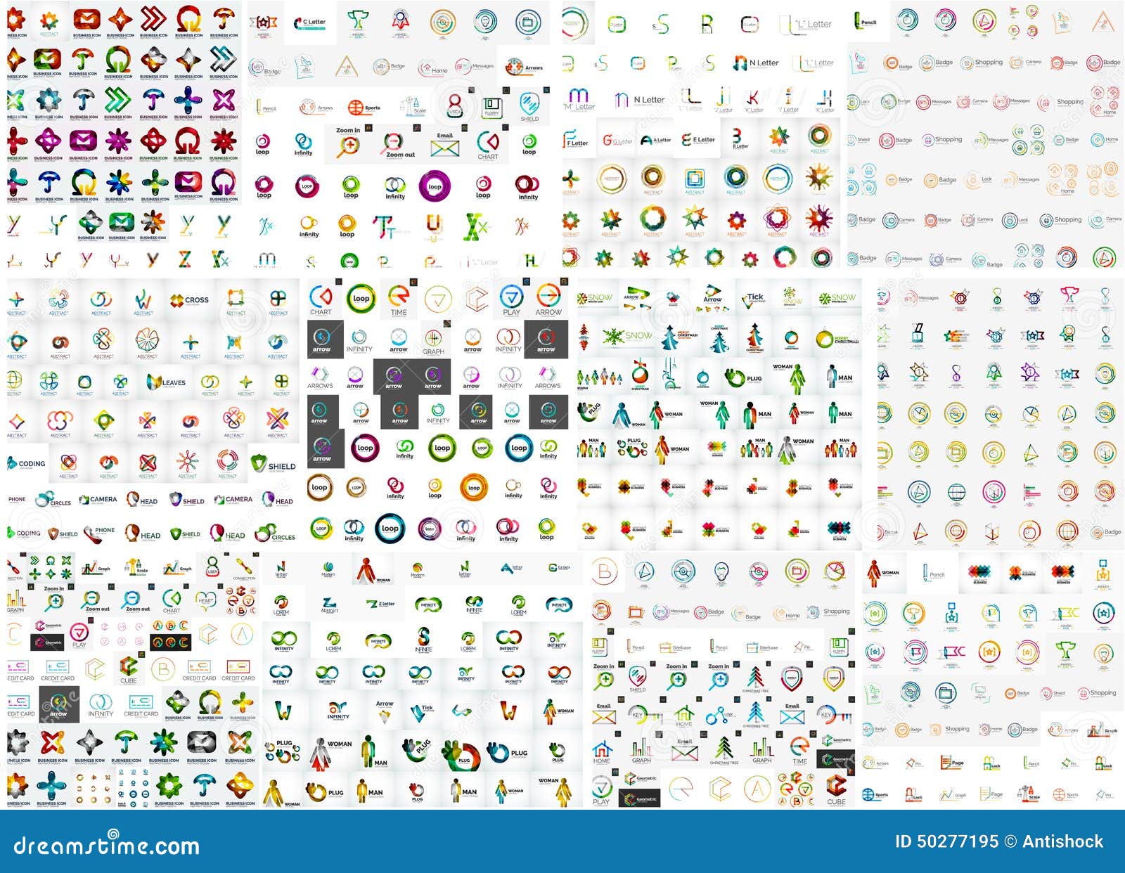 Logo mega collection stock vector. Illustration of logo - 50277195