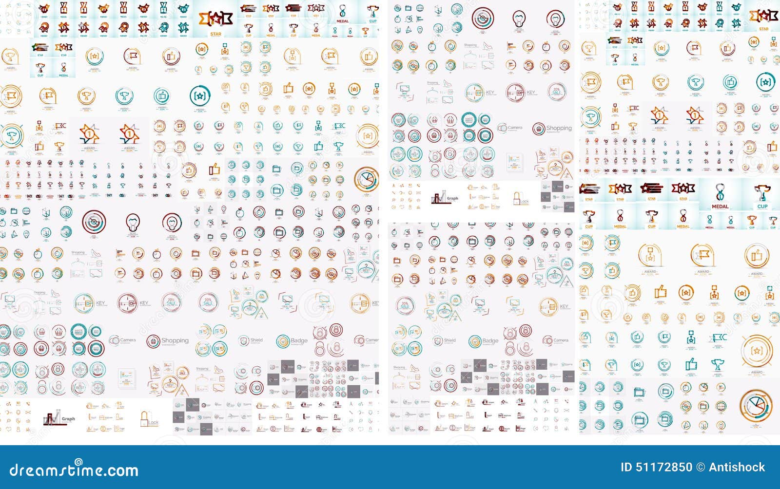 Logo Mega Collection Cartoon Vector | CartoonDealer.com #49097985