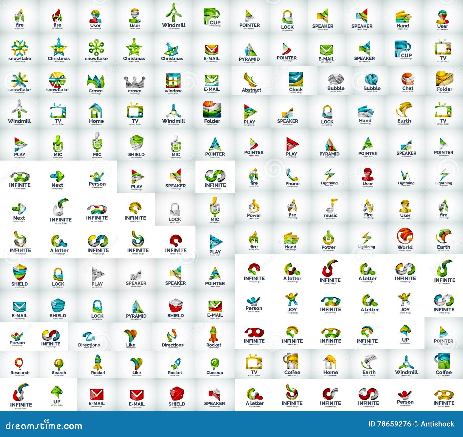 Logo mega collection stock vector. Illustration of logo - 78659276