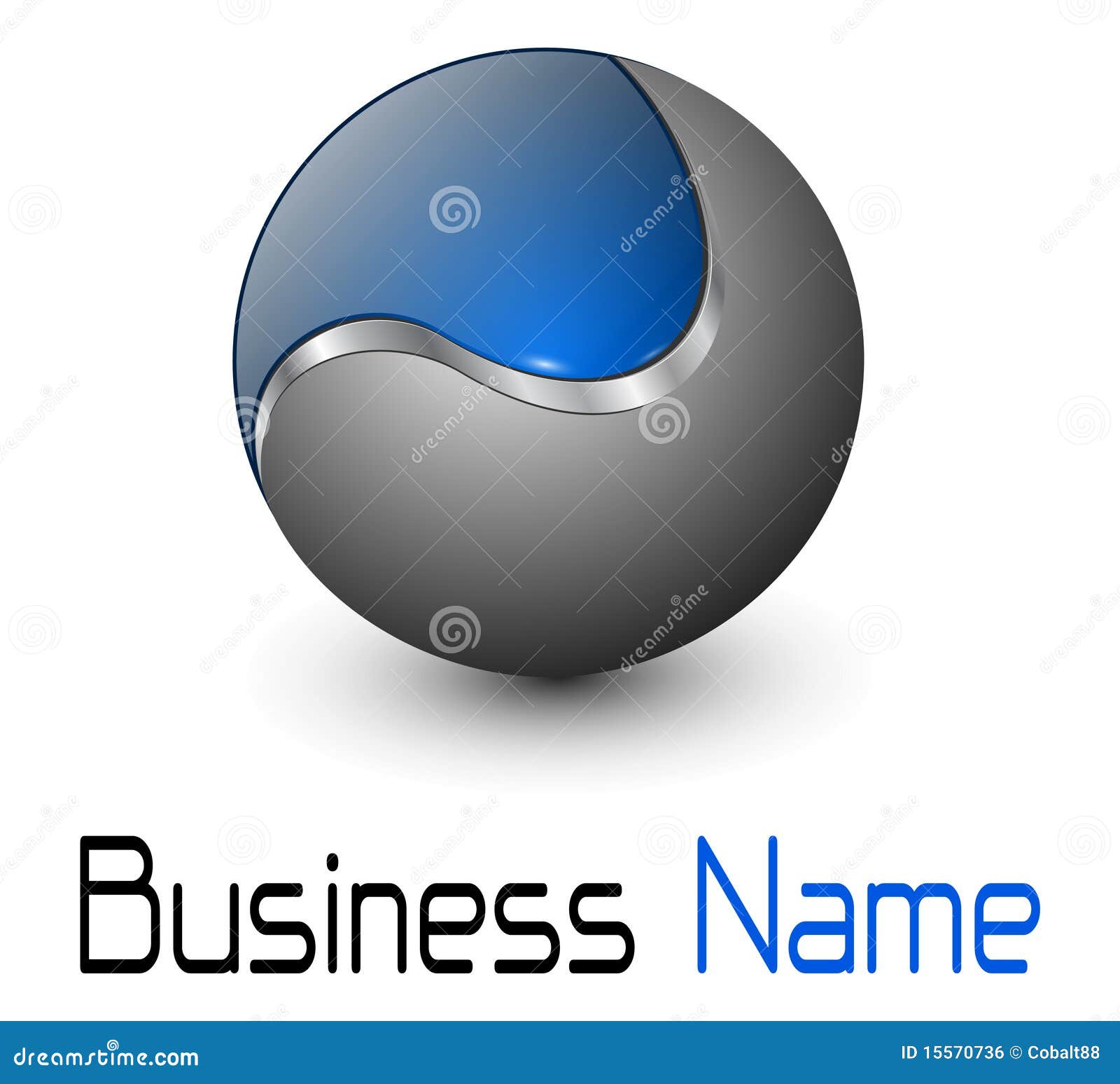 Logo metallic sphere stock vector. Illustration of success - 15570736