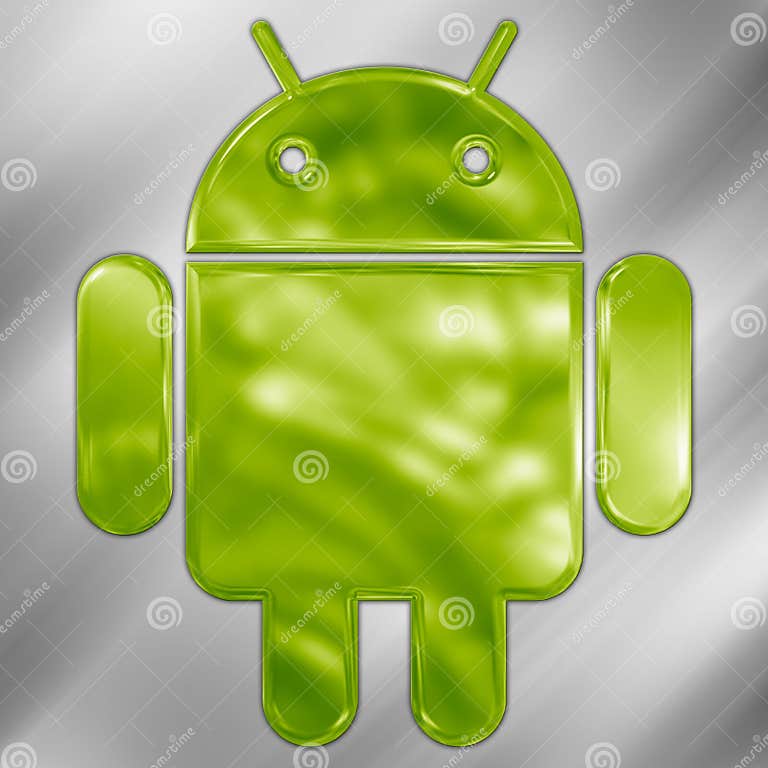 Logo metallico di Android fotografia editoriale. Illustrazione di ...