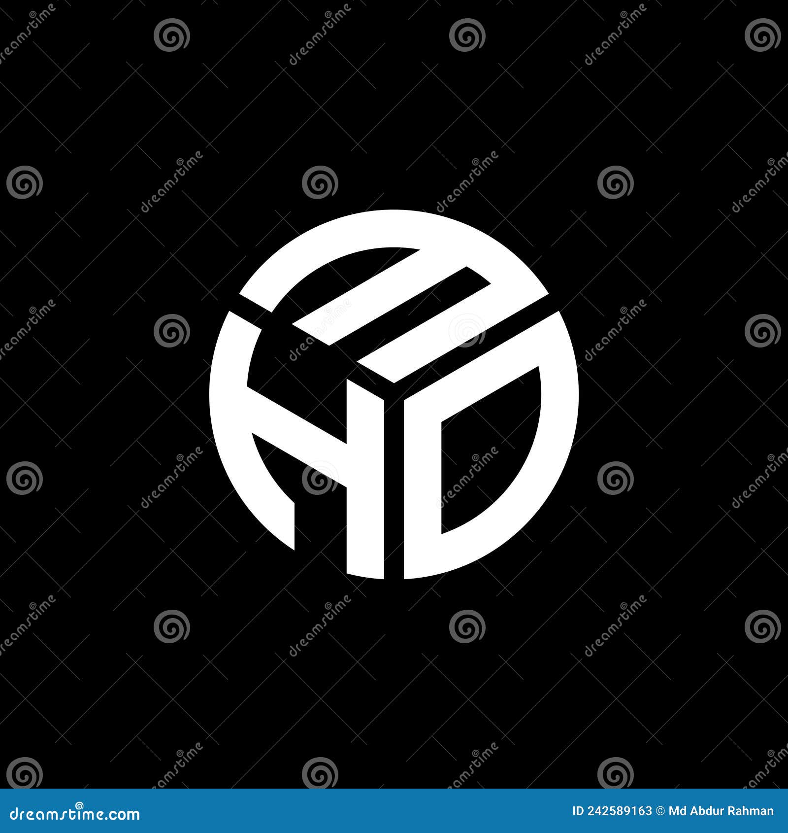 Logo Mho Lettre Sur Fond Noir. Logo De Lettre Mho. Lettre Mho ...