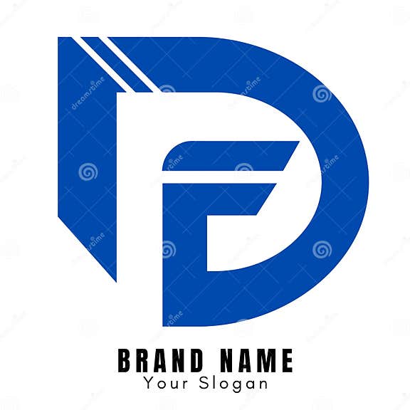 Cool DF FD LDF Logo. Simple and Unique Letter D Design with Letter F ...