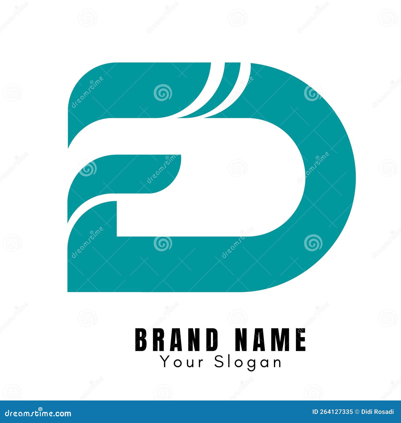 Cool DF FD LDF Logo. Simple and Unique Letter D Design with Letter F ...