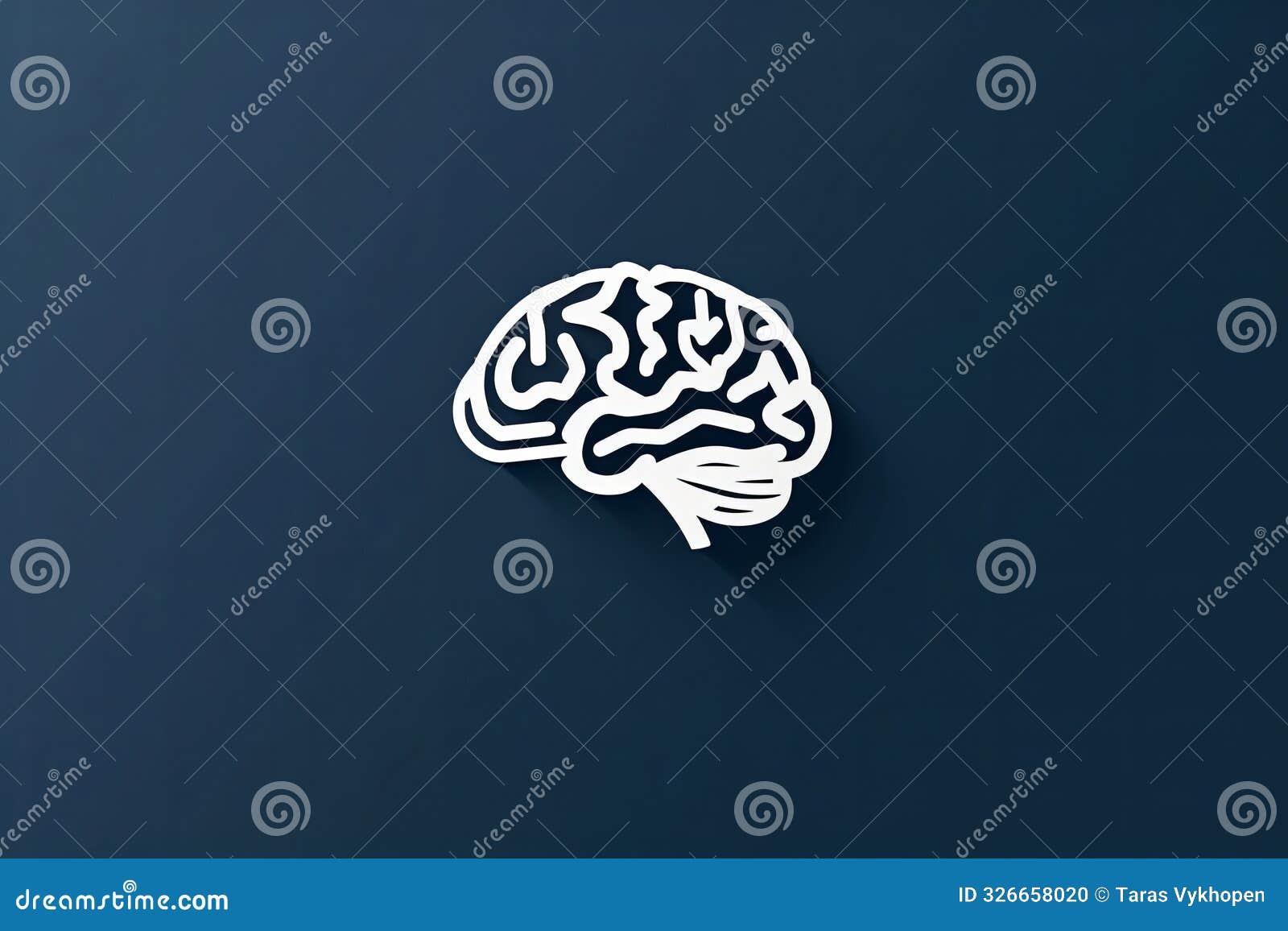 Logo with a Minimalist White Brain Design Stock Photo - Image of white ...