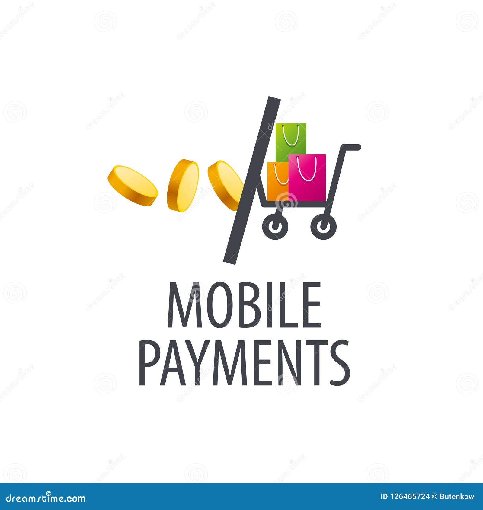 Logo mobile payments stock vector. Illustration of business - 126465724