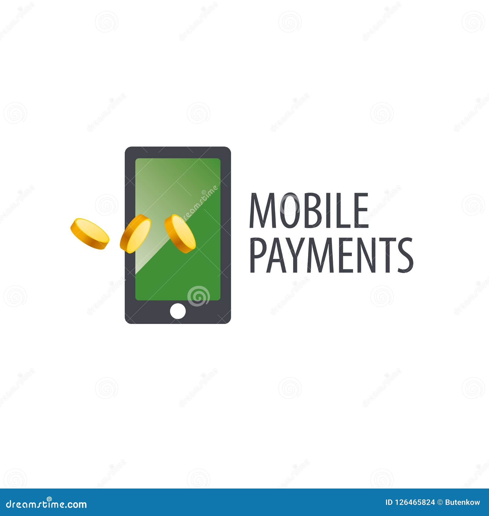 Logo mobile payments stock vector. Illustration of banking - 126465824