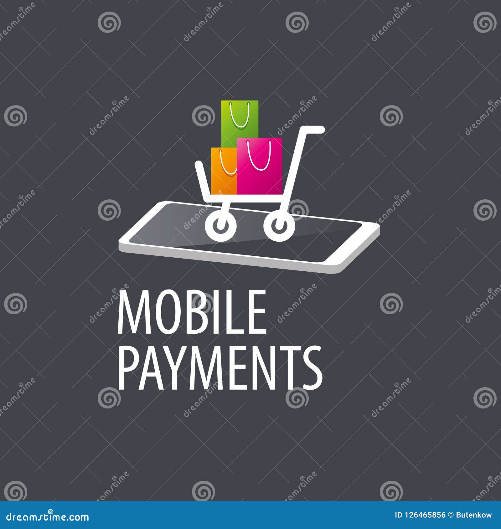 Logo mobile payments stock vector. Illustration of service - 126465856