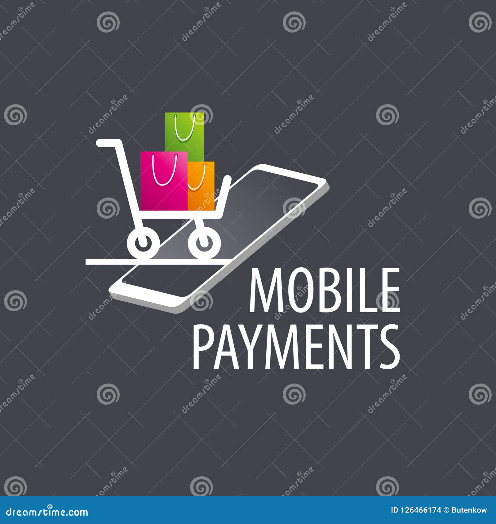 Logo mobile payments stock vector. Illustration of internet - 126466174