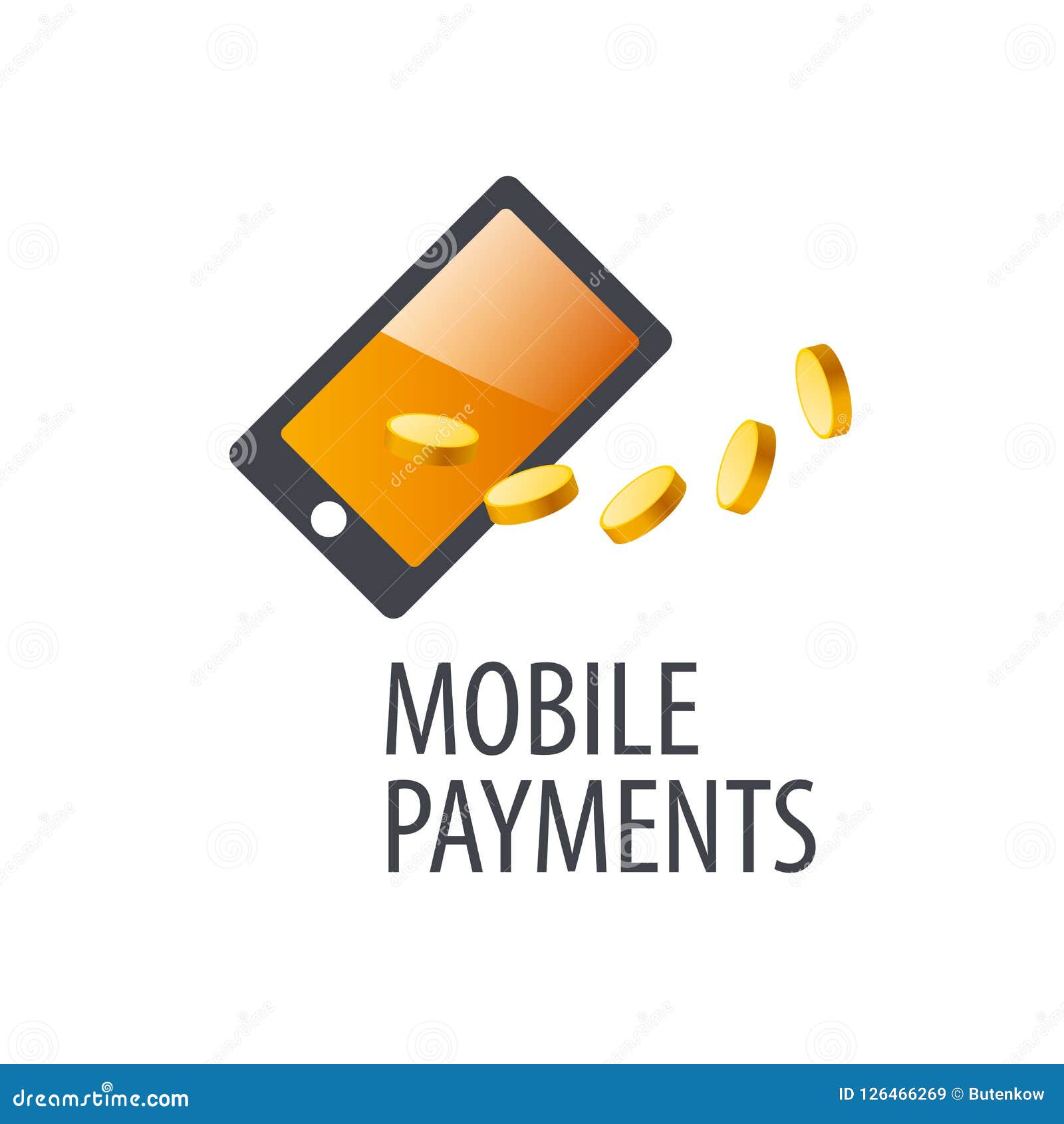 Logo mobile payments stock vector. Illustration of logo - 126466269