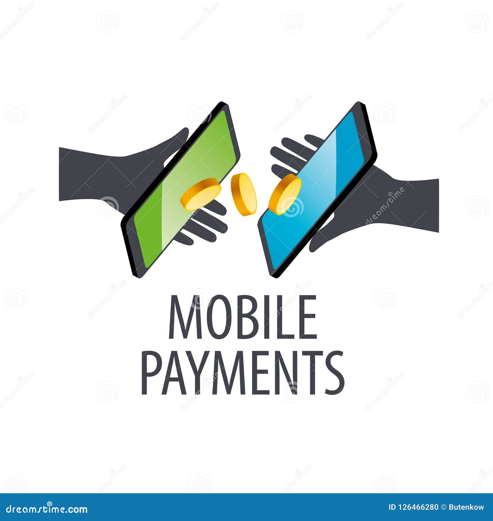 Logo mobile payments stock vector. Illustration of mobile - 126466280